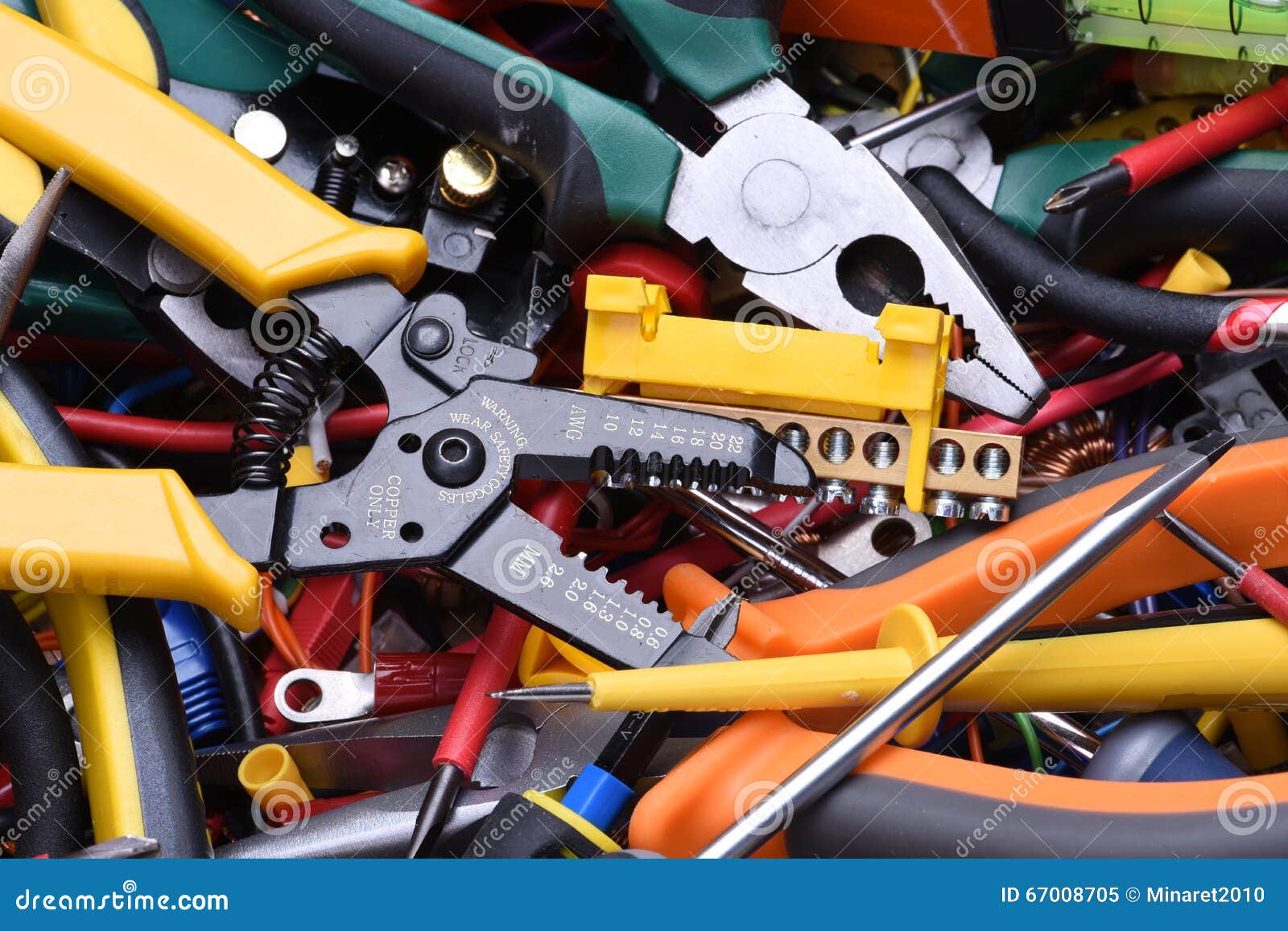 Tools and Component Kit in Electrical Installations Stock Image - Image ...
