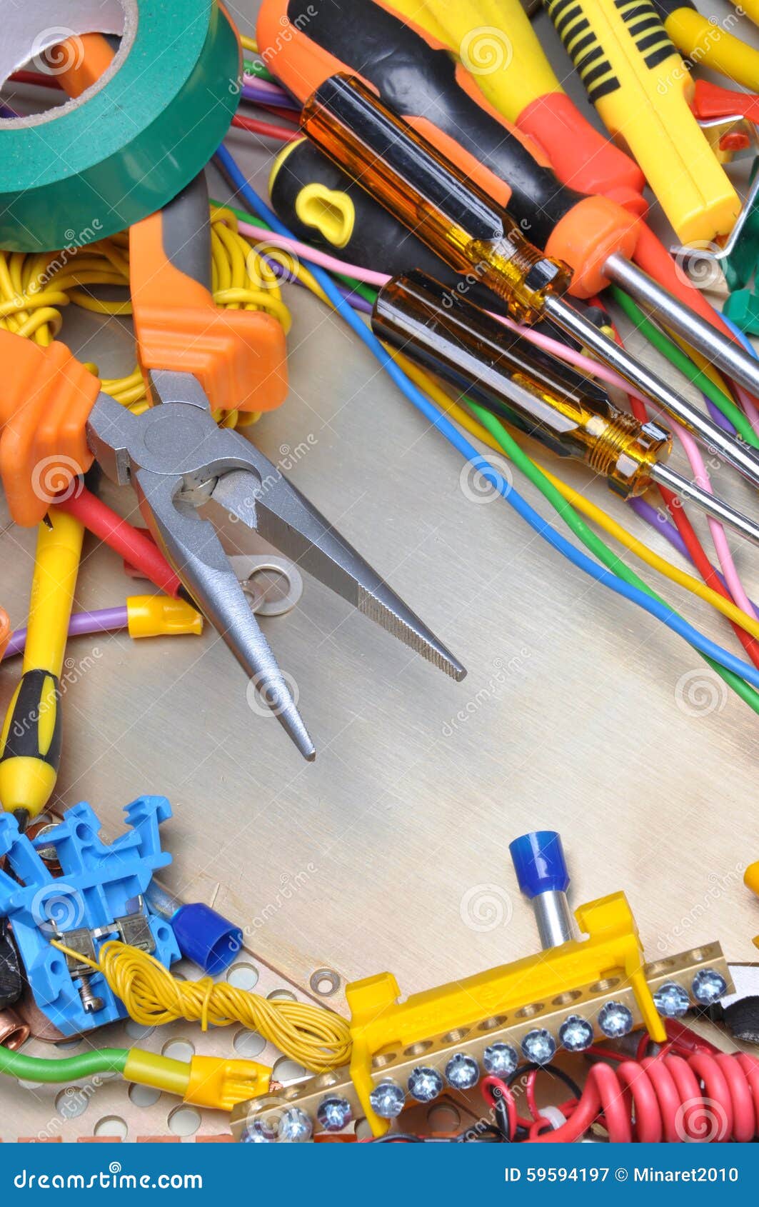 Tools and component kit stock image. Image of electronic - 59594197
