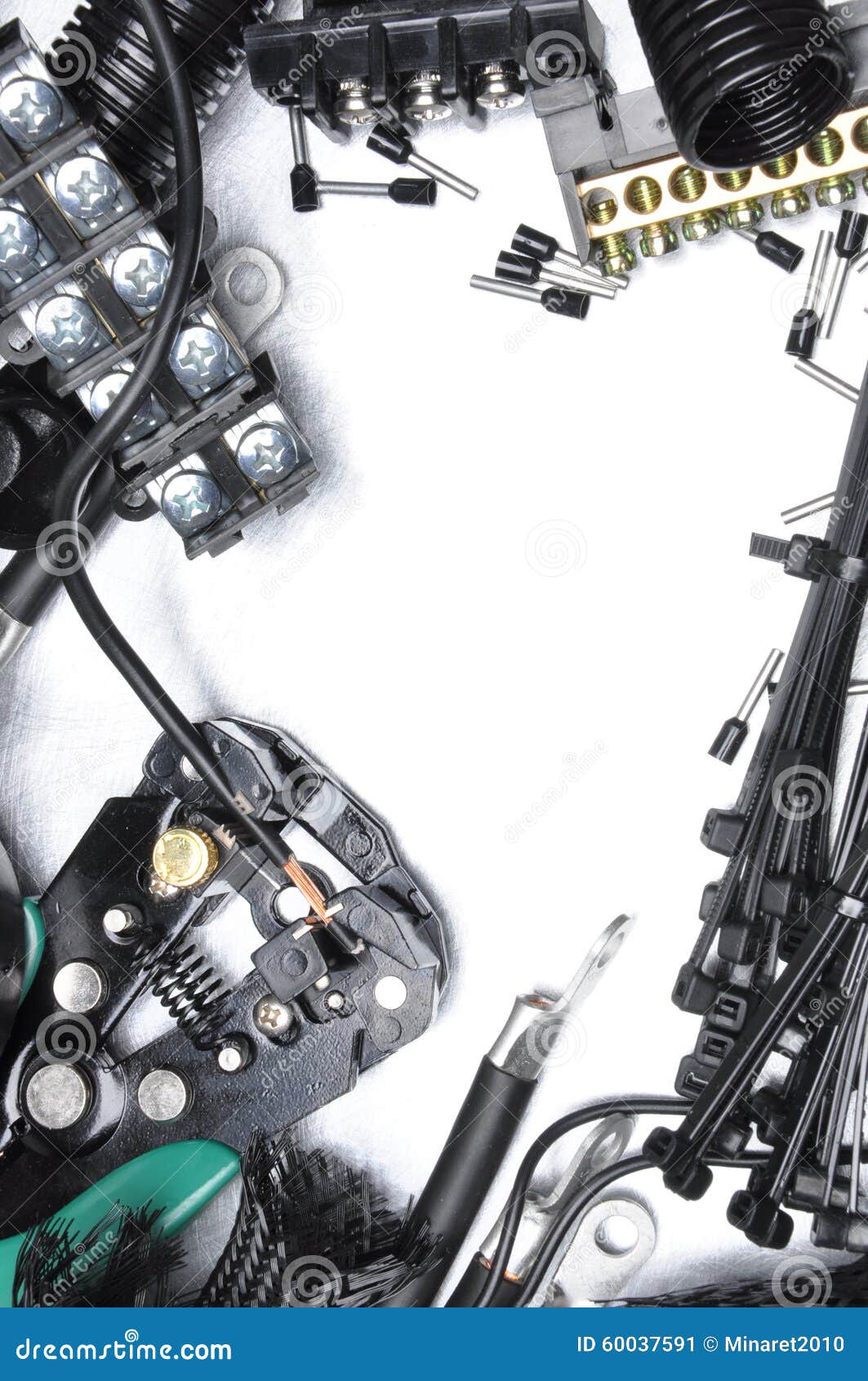 Tools and Component Kit for Use in Electrical Installations Stock Image ...