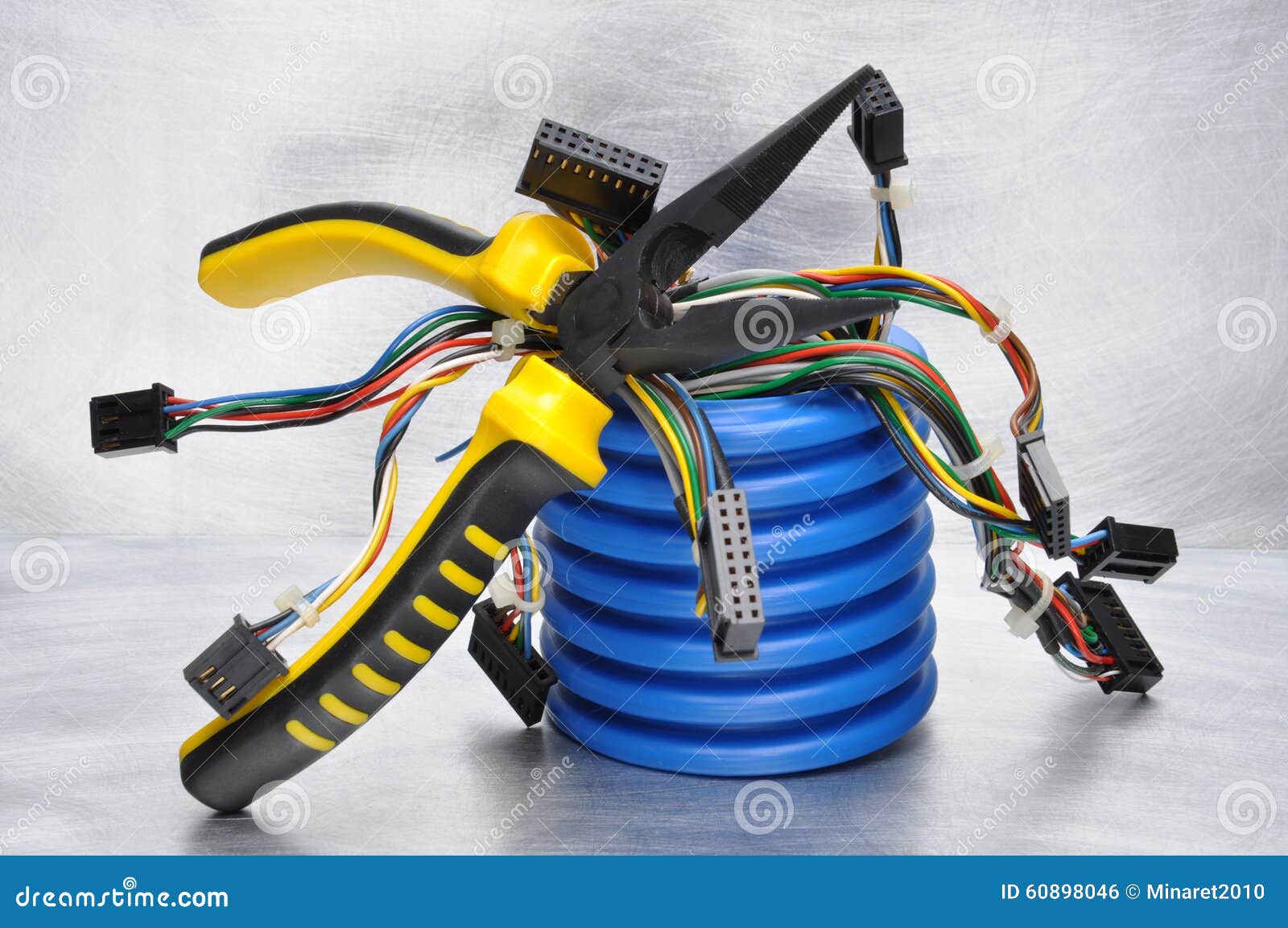 Tools and Components of Electrical Installations Stock Photo - Image of ...