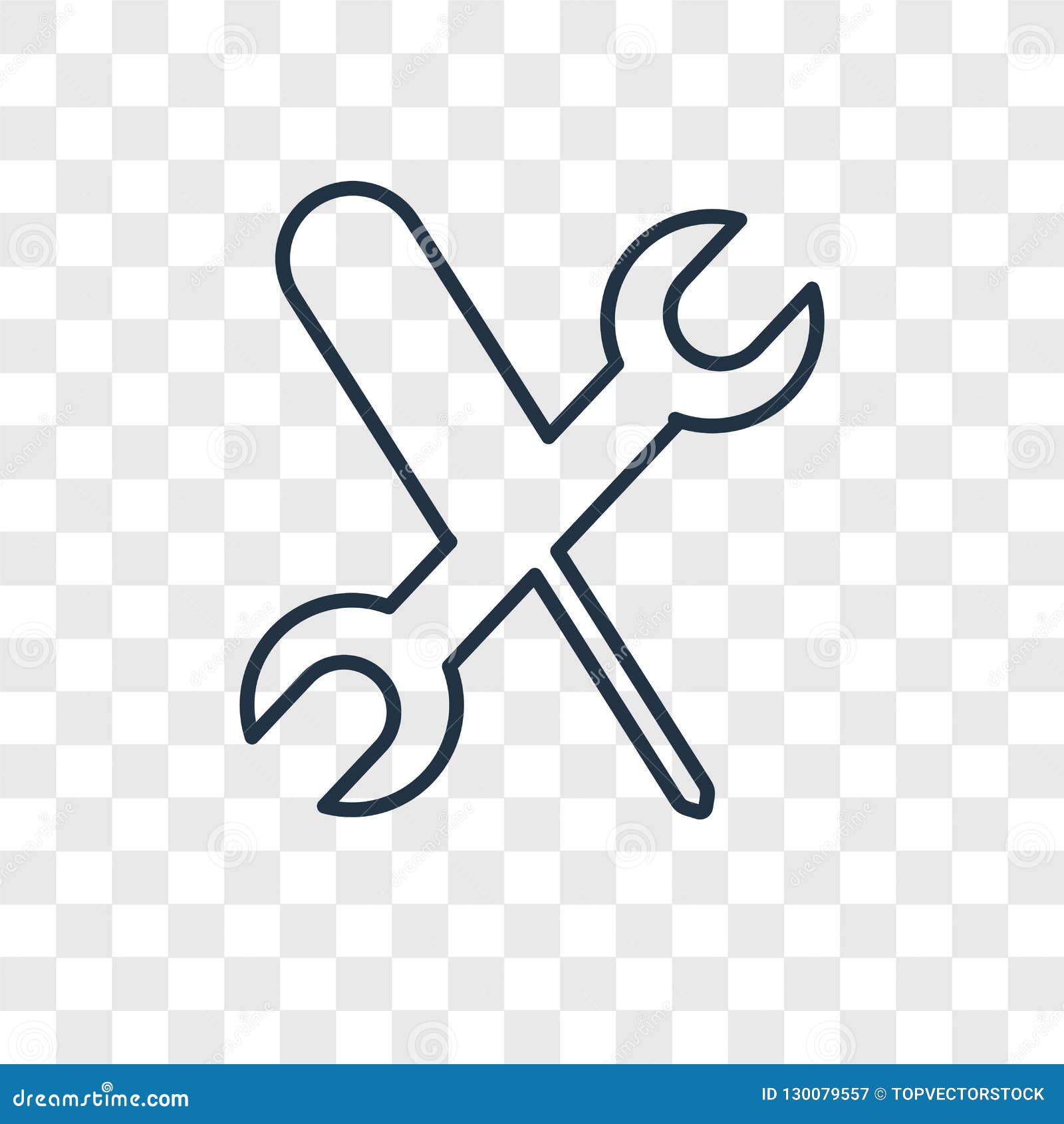 Tools Concept Vector Linear Icon Isolated on Transparent Background ...