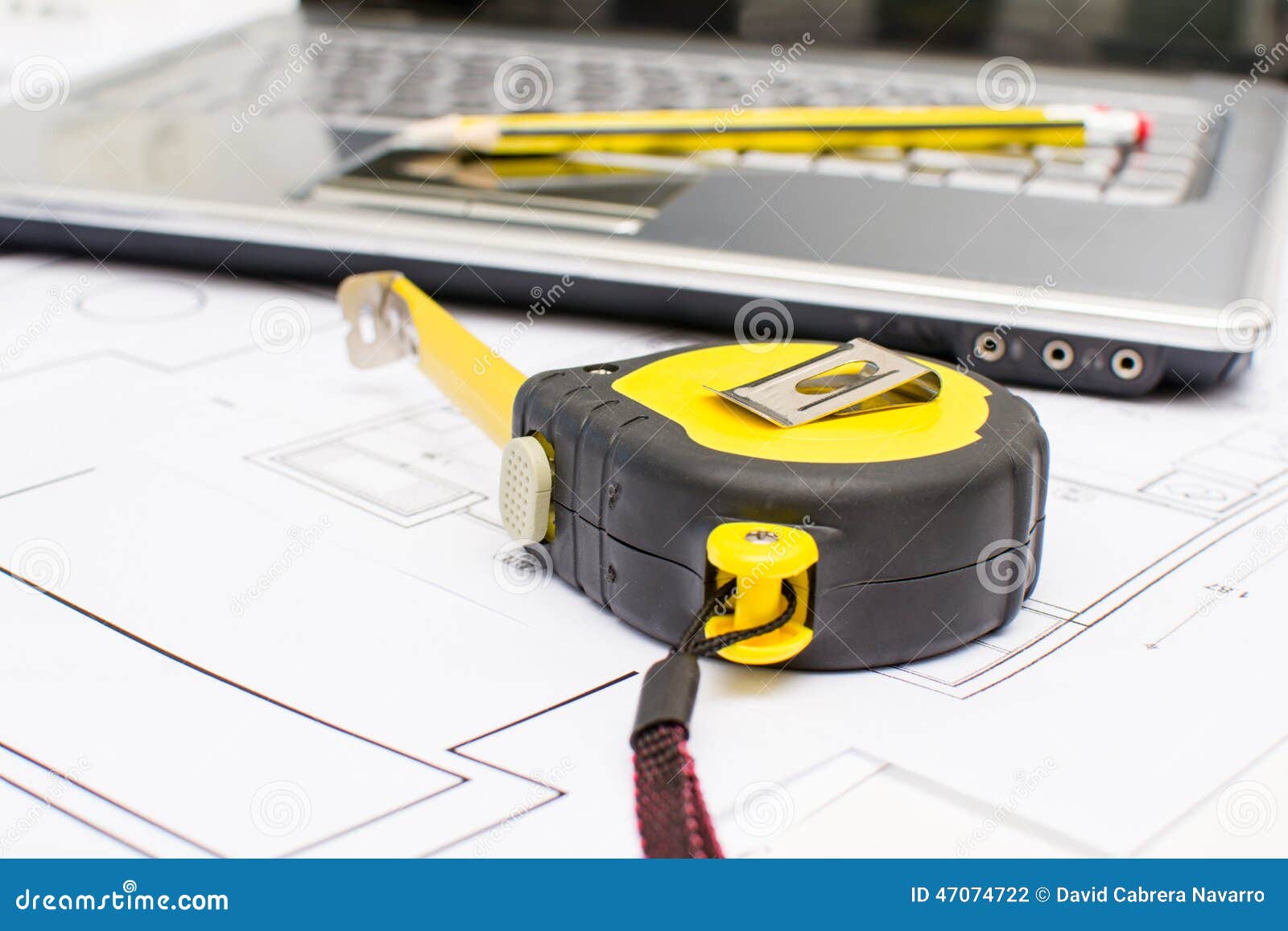 Tools for Construction Drawings Stock Photo - Image of architect ...