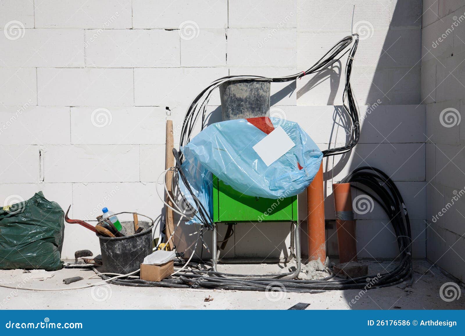 Tools on a Construction Site Stock Photo - Image of construction ...
