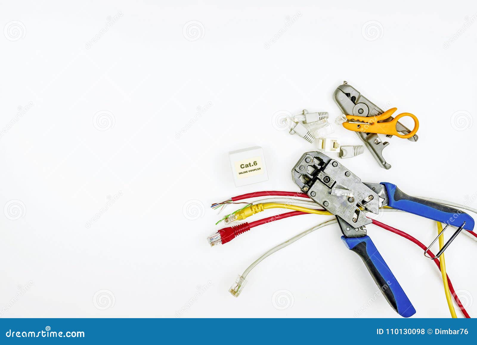 Tools and Consumables for Internet Connection Stock Photo - Image of ...