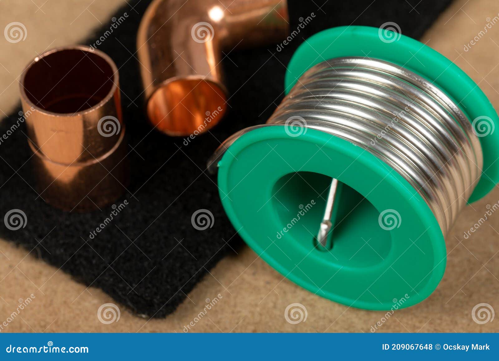 Tools for Copper Pipe Installation Stock Photo - Image of connector ...