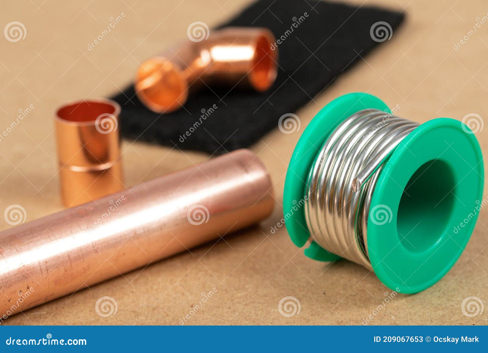 Tools for Copper Pipe Installation Stock Image - Image of piping ...