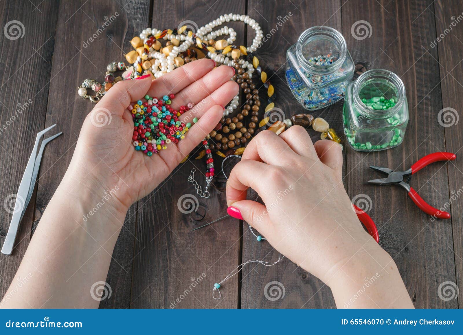 Tools for Creating Fashion Jewelry in the Manufacturing Process Stock ...