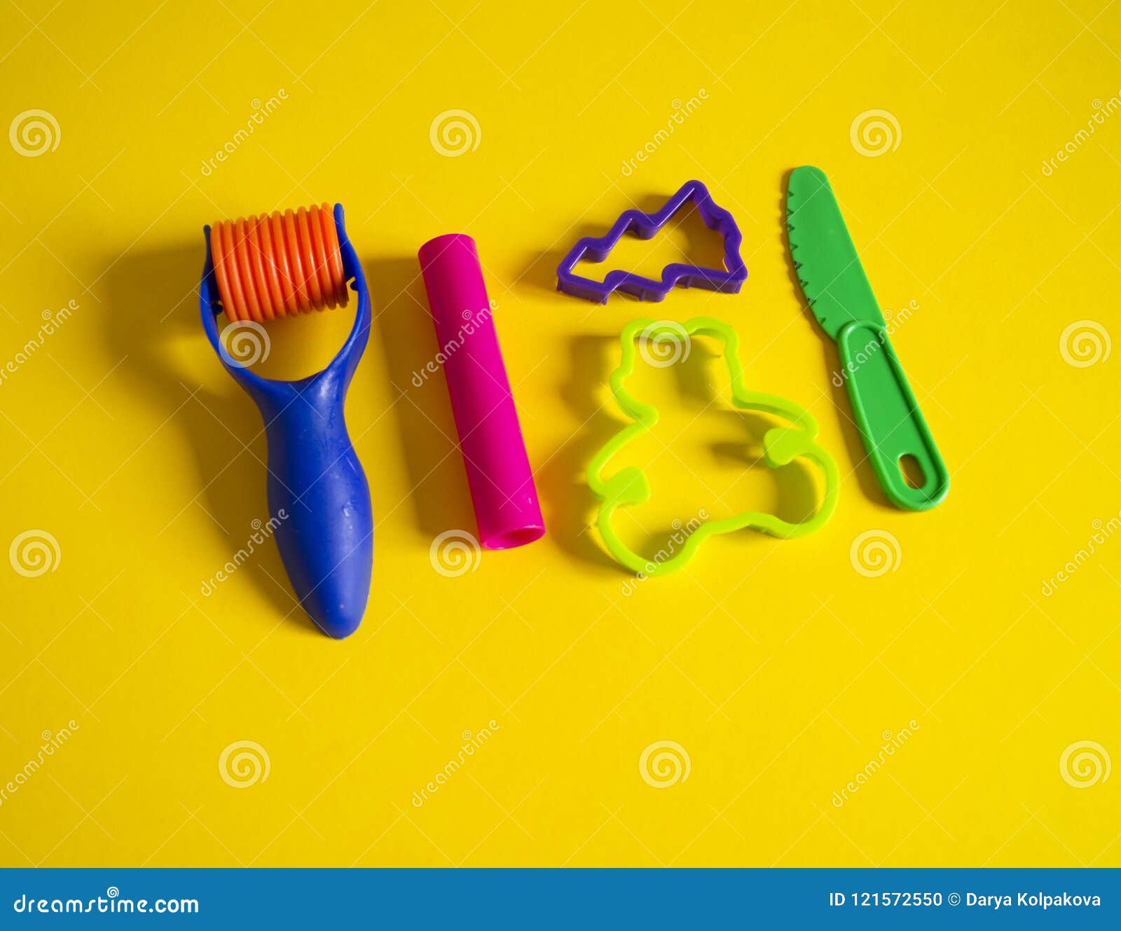 Tools for Creative Hobbies. Molding of Plasticine, Stack, Shape ...