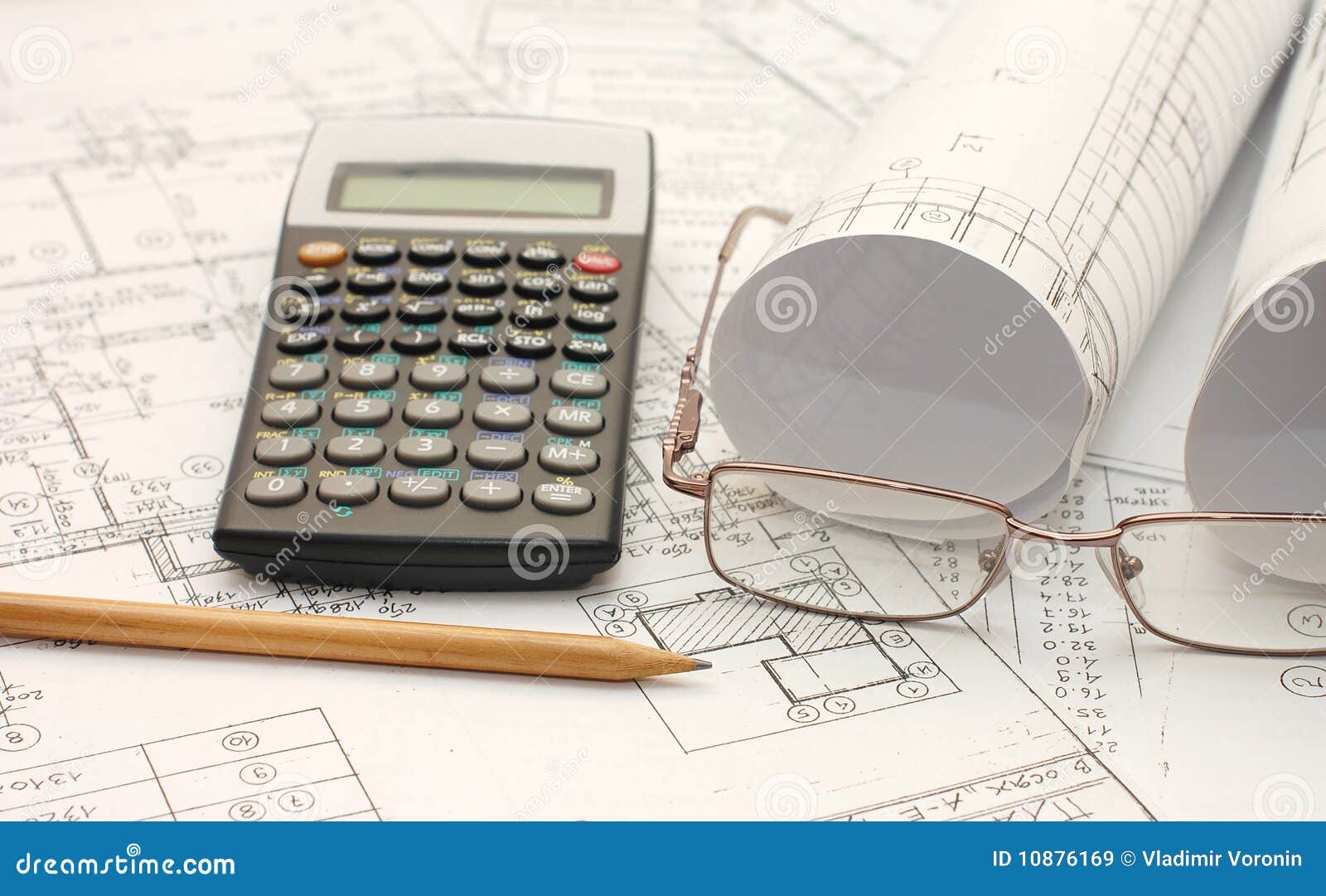 Tools for Design on the Blueprint Stock Image - Image of blueprint ...