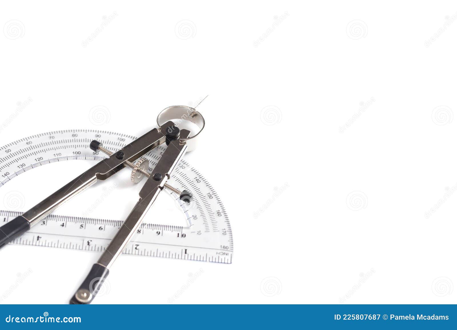 Tools of Design and Geometry Isolated on a White Background Stock Image ...