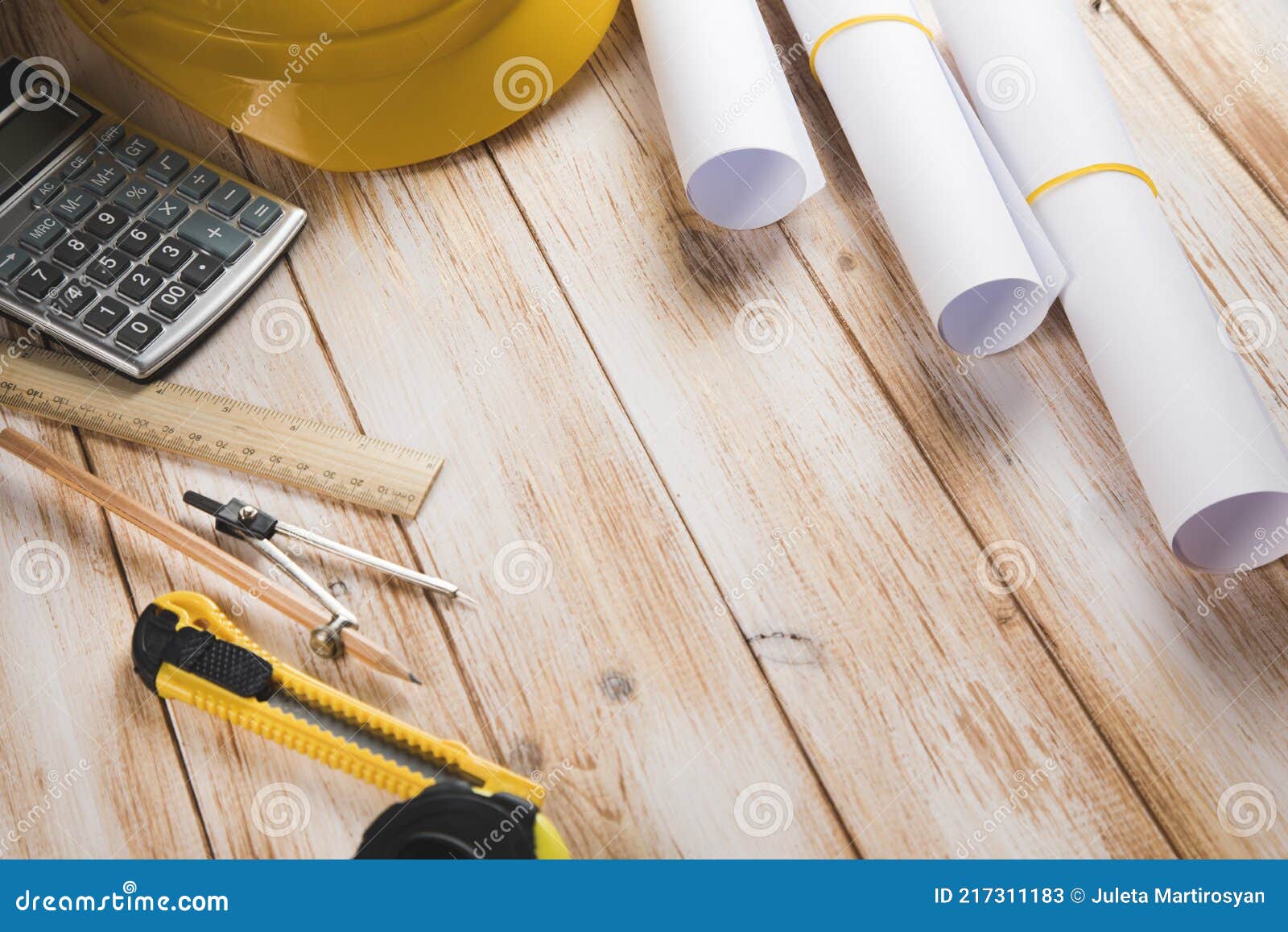 Home Design Tools on the Table Stock Image - Image of design ...