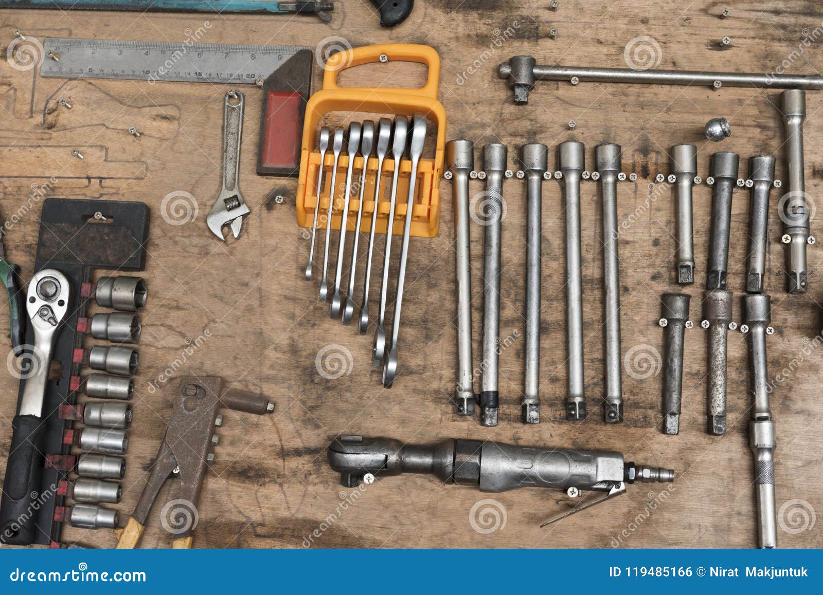 Tools for Dismantling Car Parts Stock Photo - Image of motor, shape ...