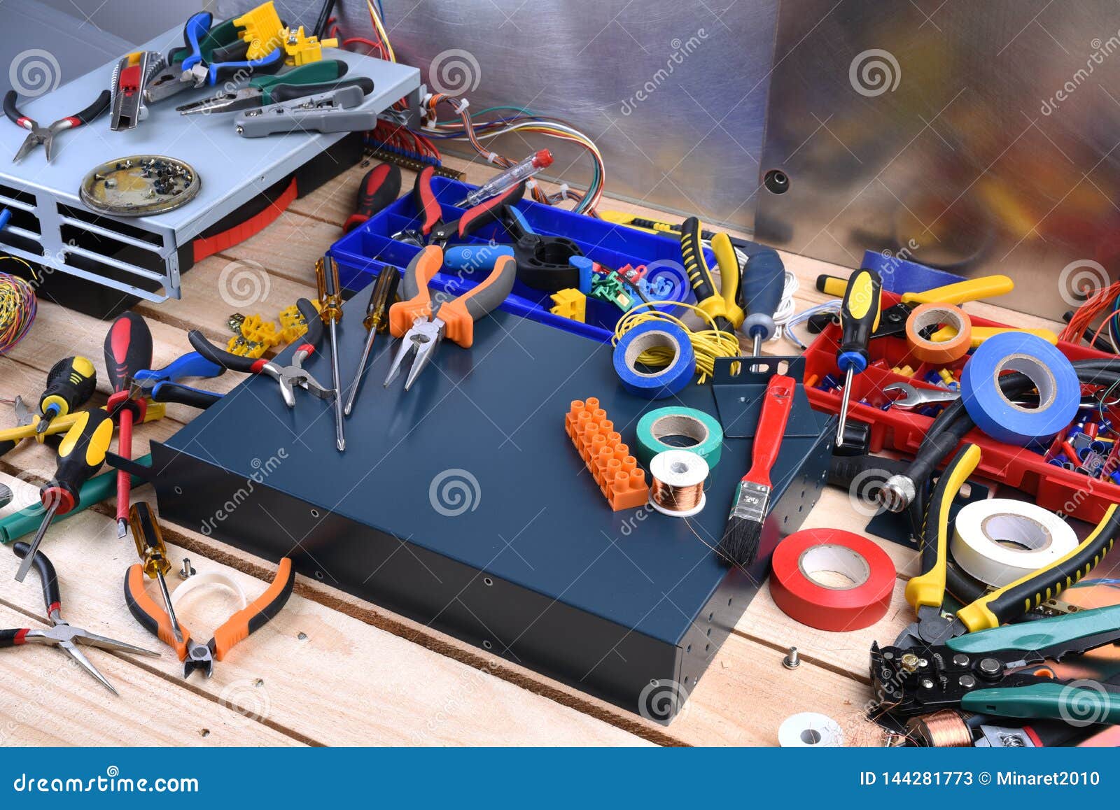Tools Disorder in the Workshop Stock Image - Image of metal, object ...