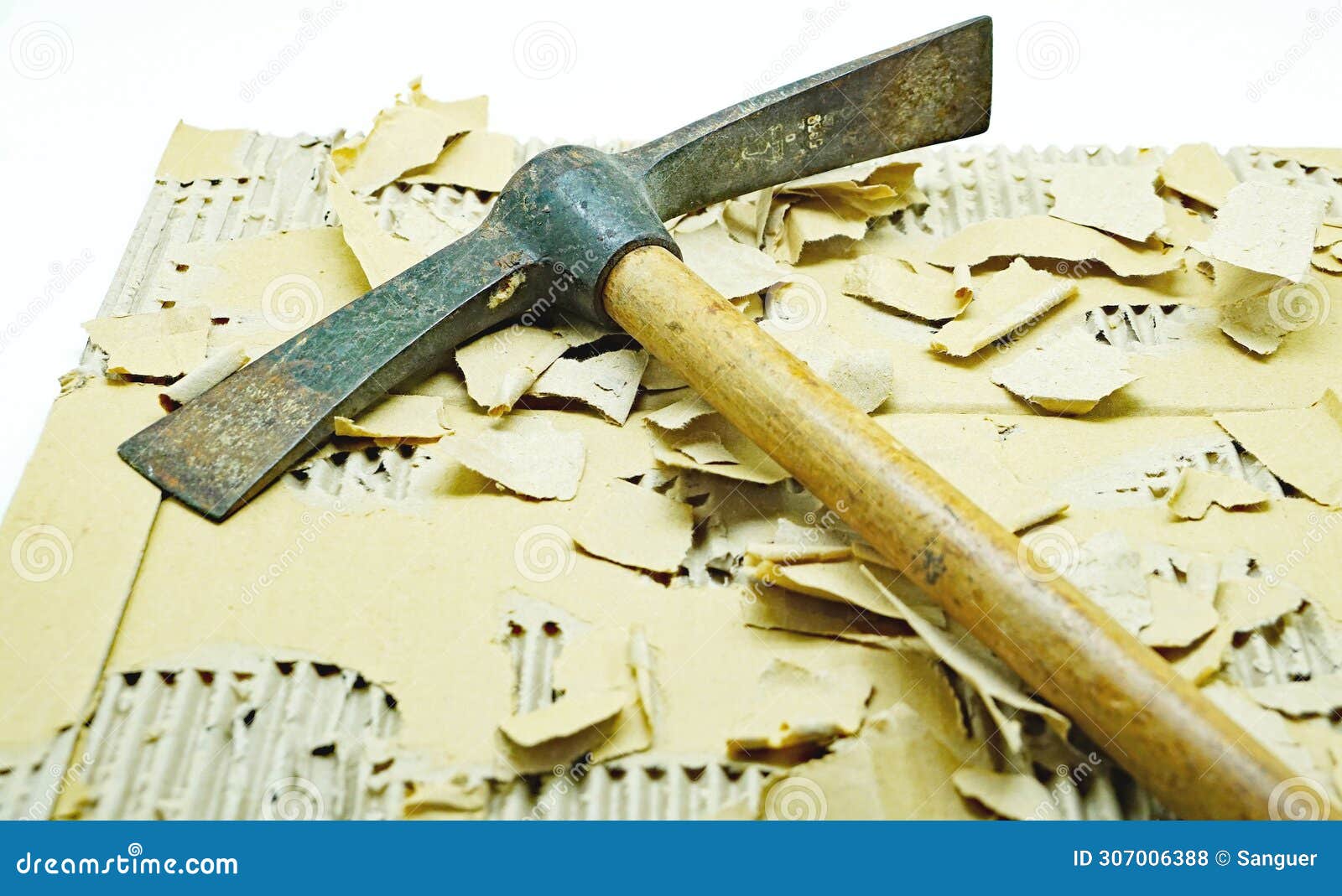 Tools for DIY on White Background Stock Photo - Image of pickaxe, files ...