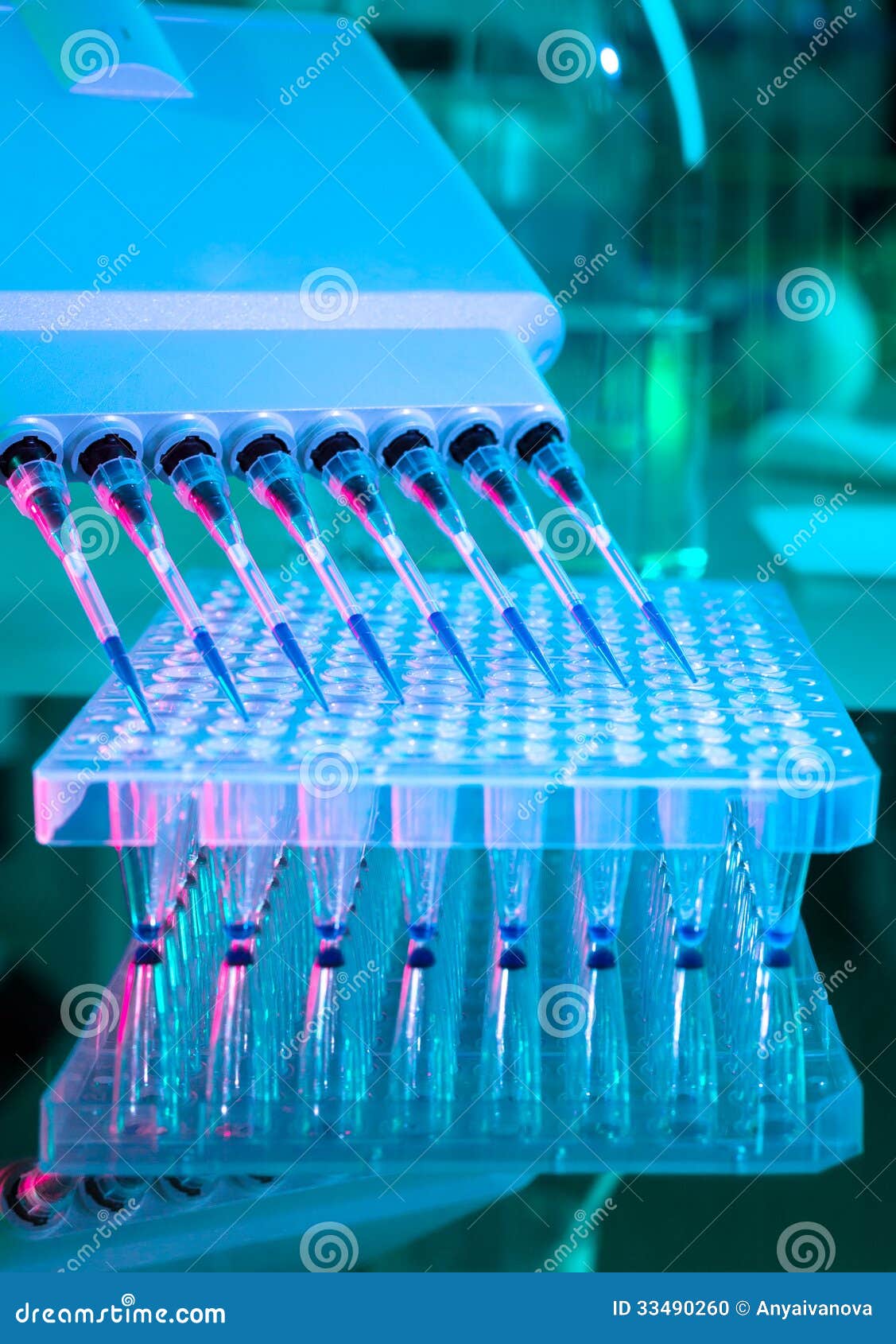 Tools for DNA analysis stock photo. Image of micro, green - 33490260