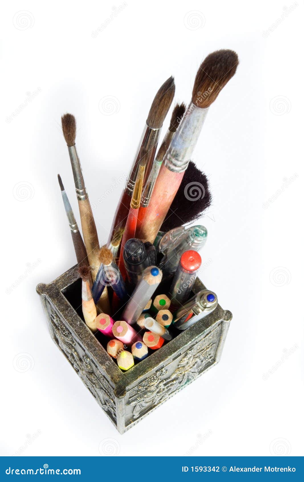 Tools for drawing stock photo. Image of painting, isolated - 1593342