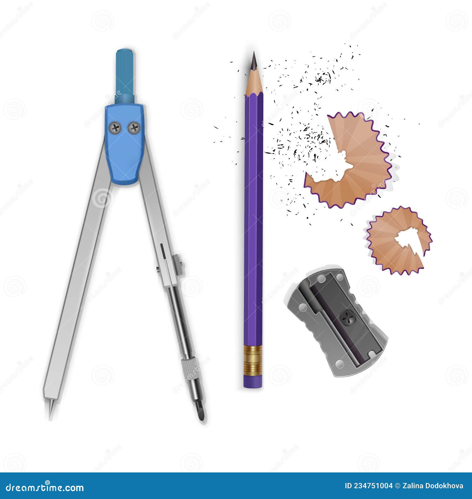 Tools of Drawing Compass Pencil and Ruler Icon, Vector Illustration ...