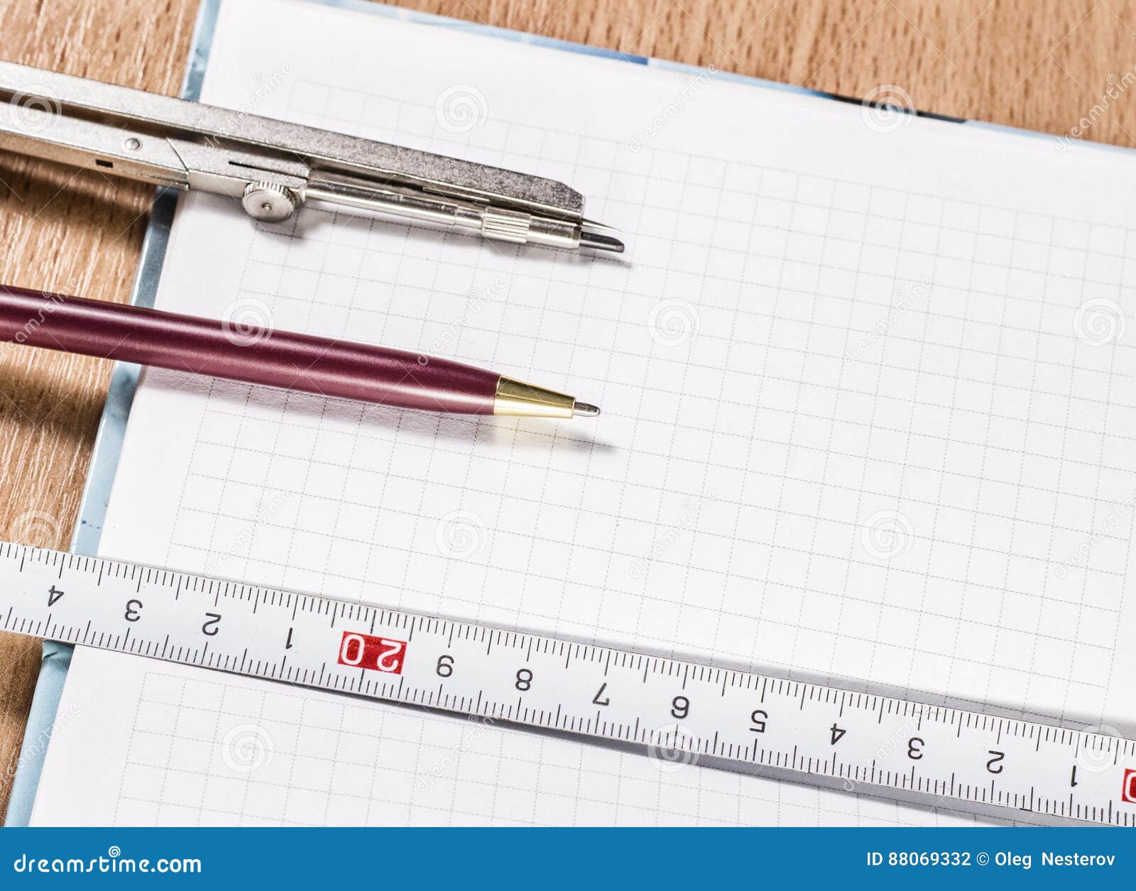 Tools for Drawing and Measuring Stock Photo - Image of tools, sheet ...