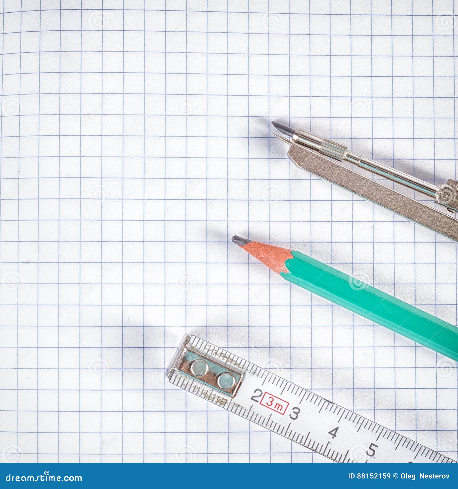 Tools for Drawing and Measuring Stock Image - Image of compasses ...