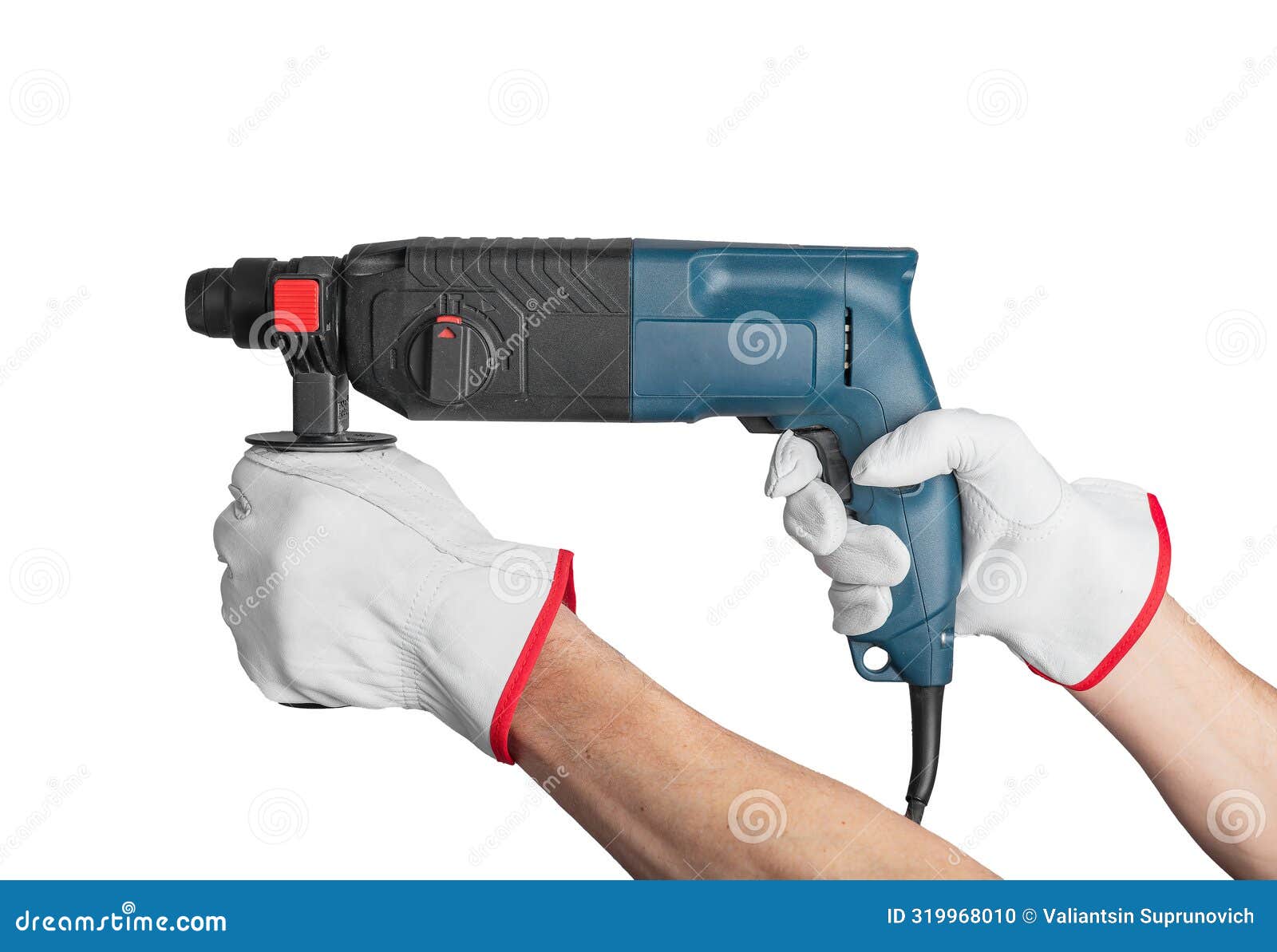 Tools and Driller Equipment for Drilling Work. Isolated Power Tool for ...