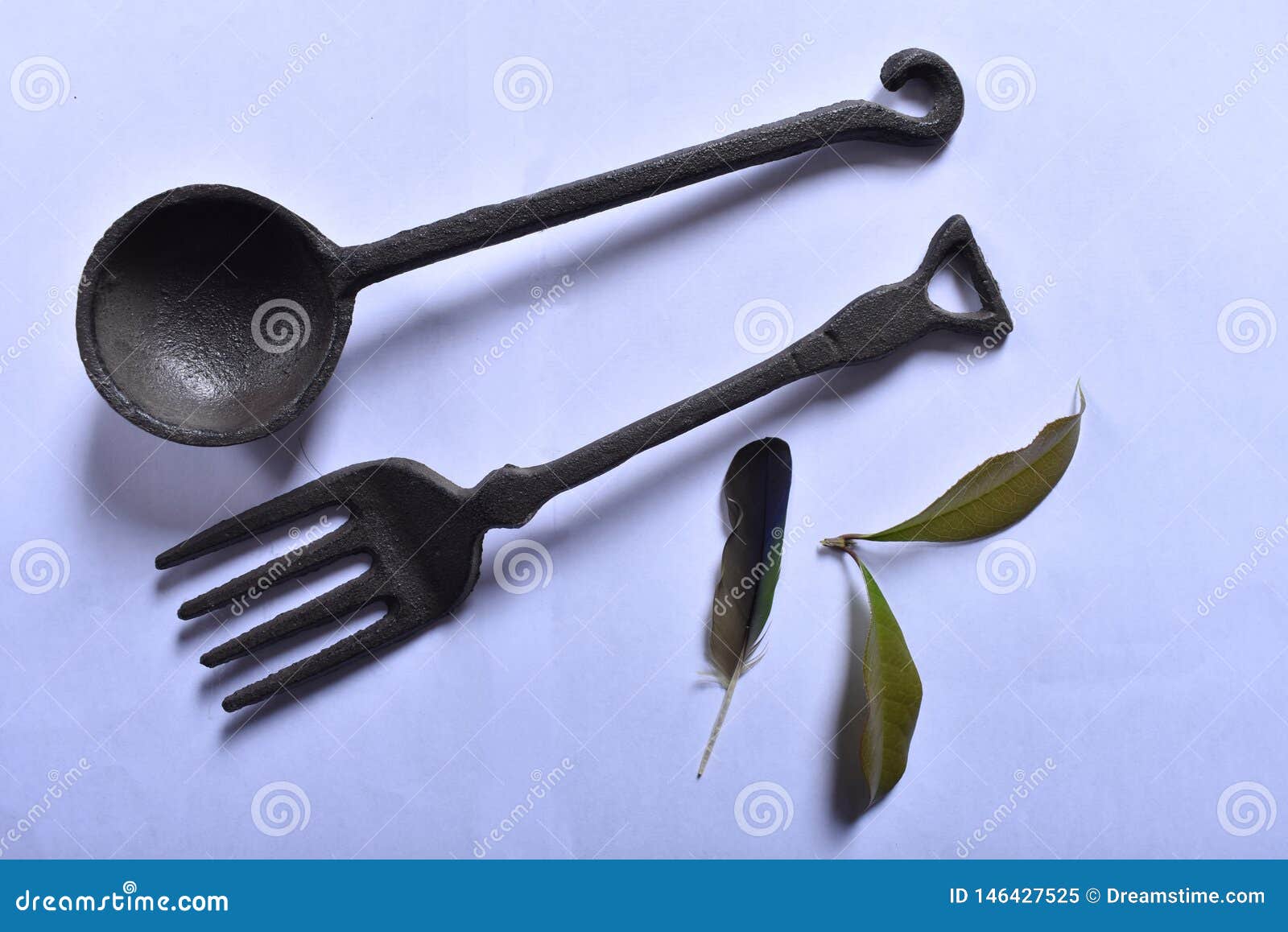 Tools for Eating in Ancient Times Stock Image - Image of portrait ...