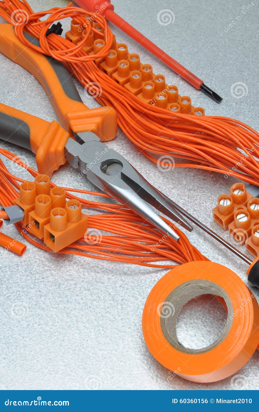 Tools and Electrical Component Kit Stock Photo - Image of element ...