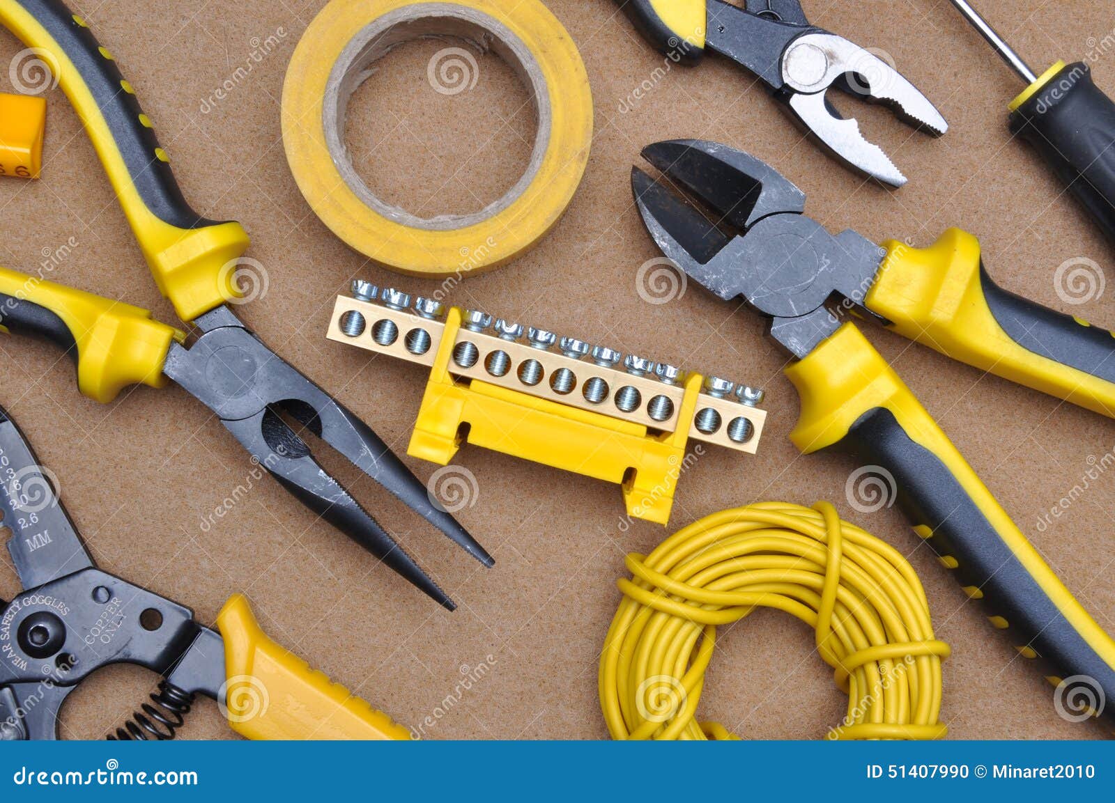 Tools for Electrical Installation Stock Photo - Image of object, metal ...