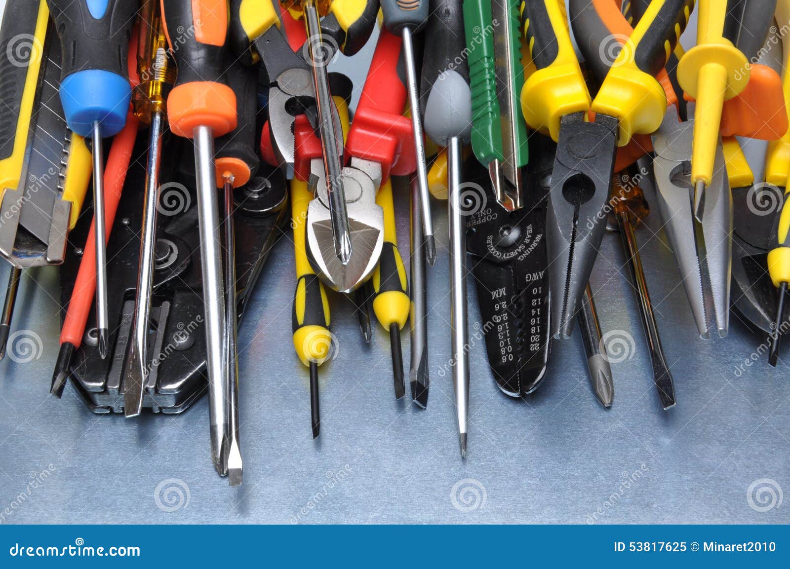 Tools for Electrical Installation Stock Image - Image of electricity ...