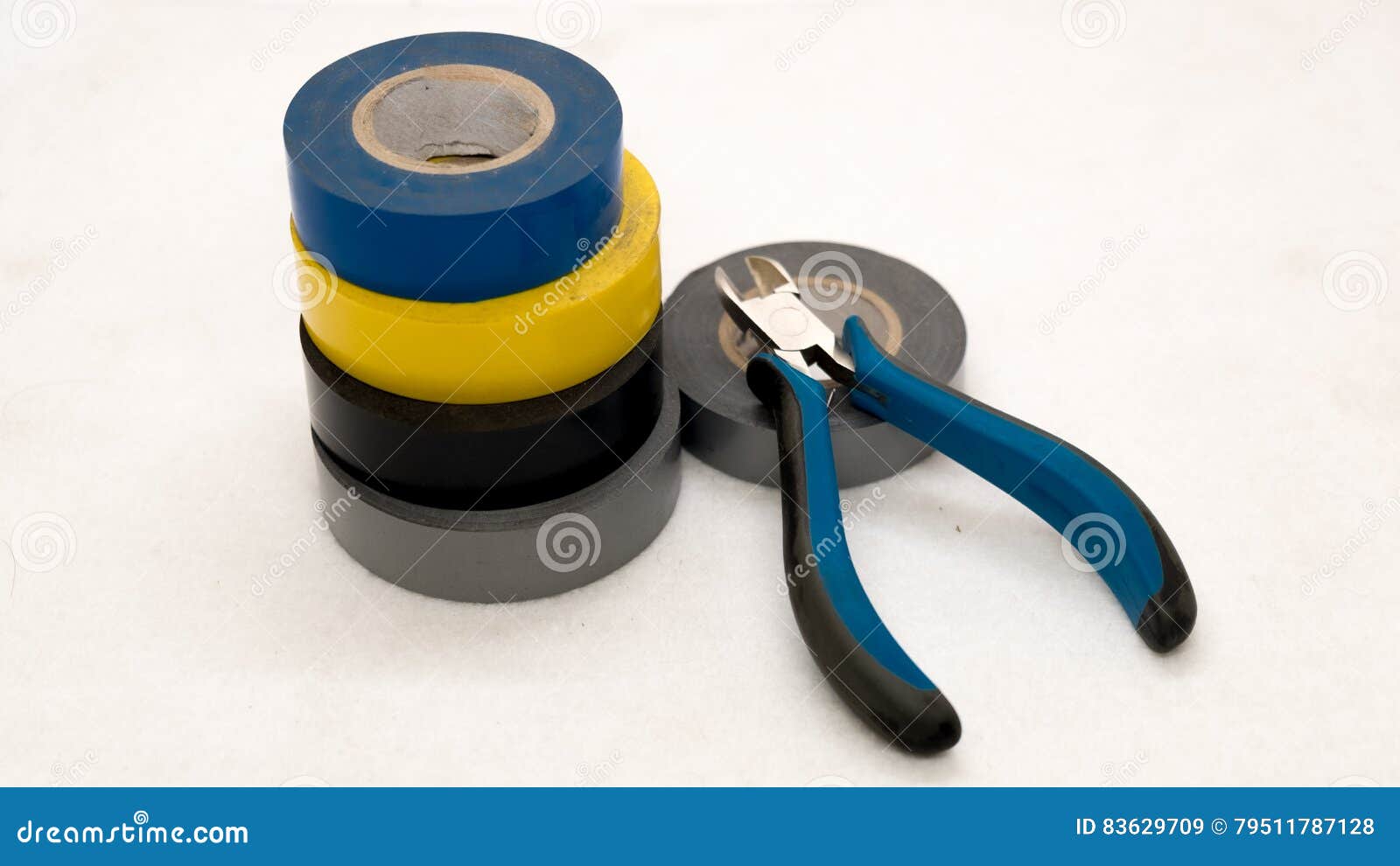 Tools for the Electrician. Duct Tape and Pliers Stock Image - Image of ...
