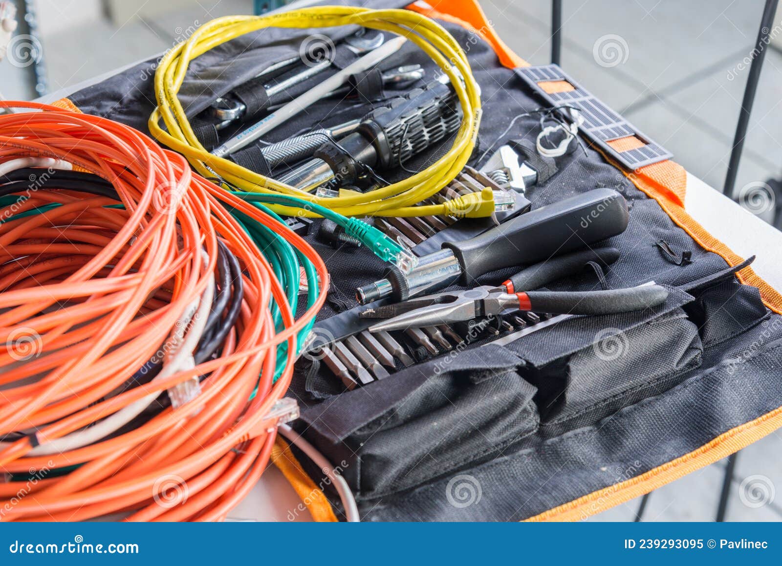 Tools of an it Engineer with Ethernet Cable Stock Image - Image of ...
