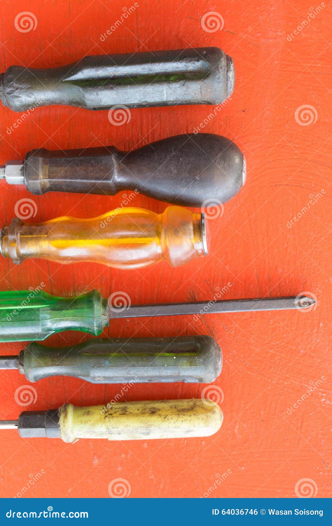 Tools for Engineer on Orange Background Stock Photo - Image of ...