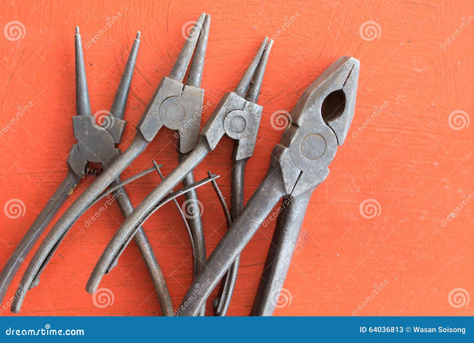Tools for Engineer on Orange Background Stock Image - Image of ...