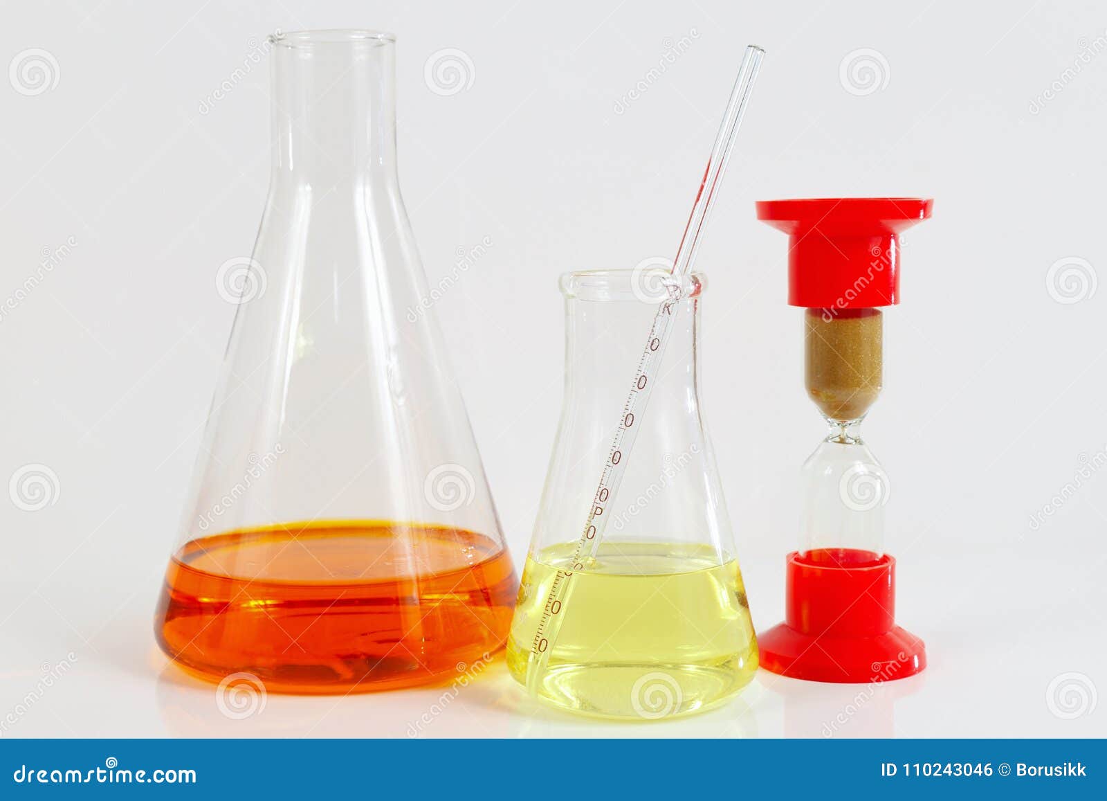 Tools and Equipment for Biochemical Analyzes on White Background Stock ...