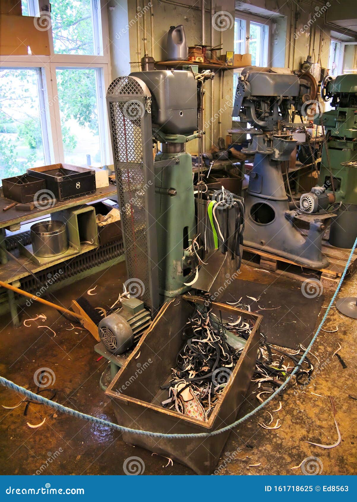 Tools and Equipment in a Messy Machine Workshop Stock Image - Image of ...