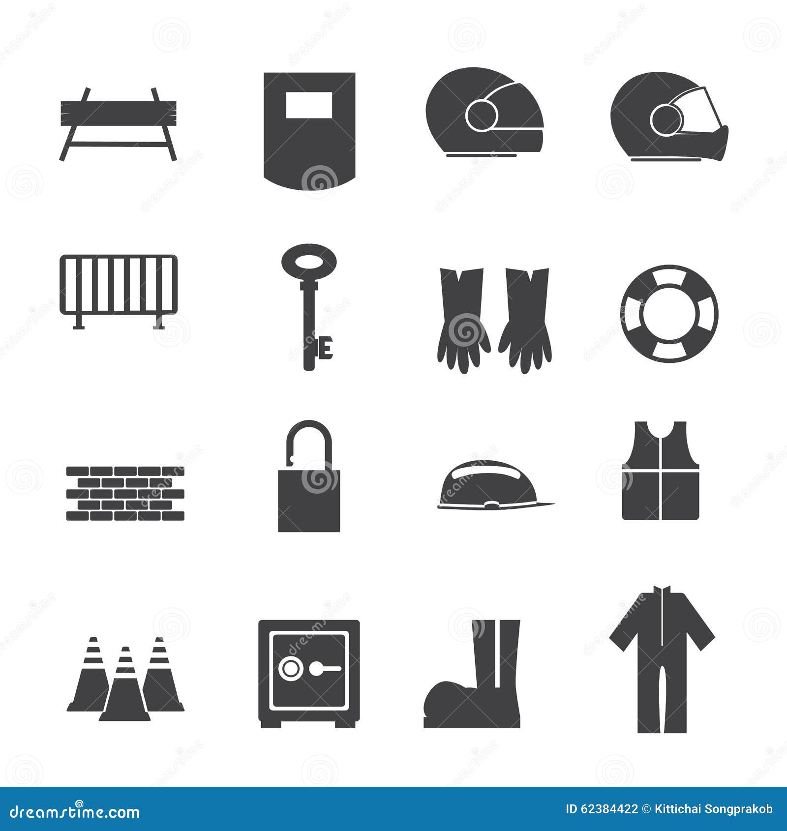 Tools and Equipment for Safety Stock Vector - Illustration of life ...