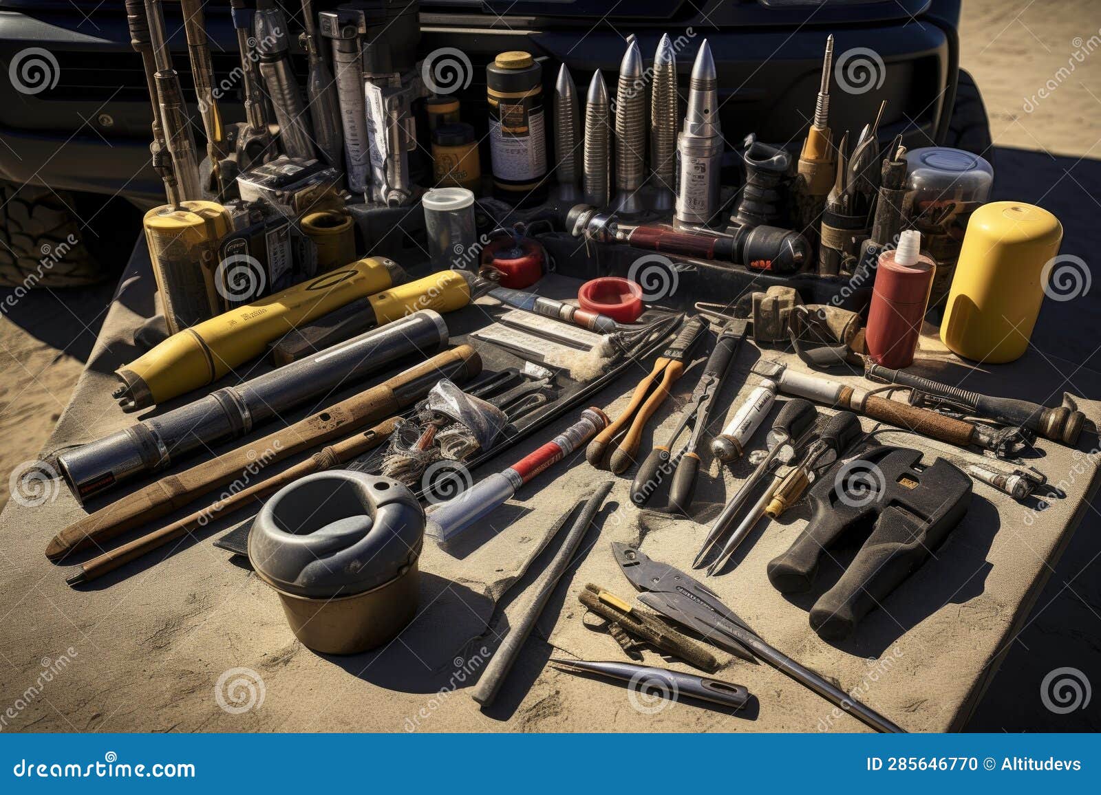 Tools and Equipment Used for Reusable Rocket Maintenance Stock Photo ...