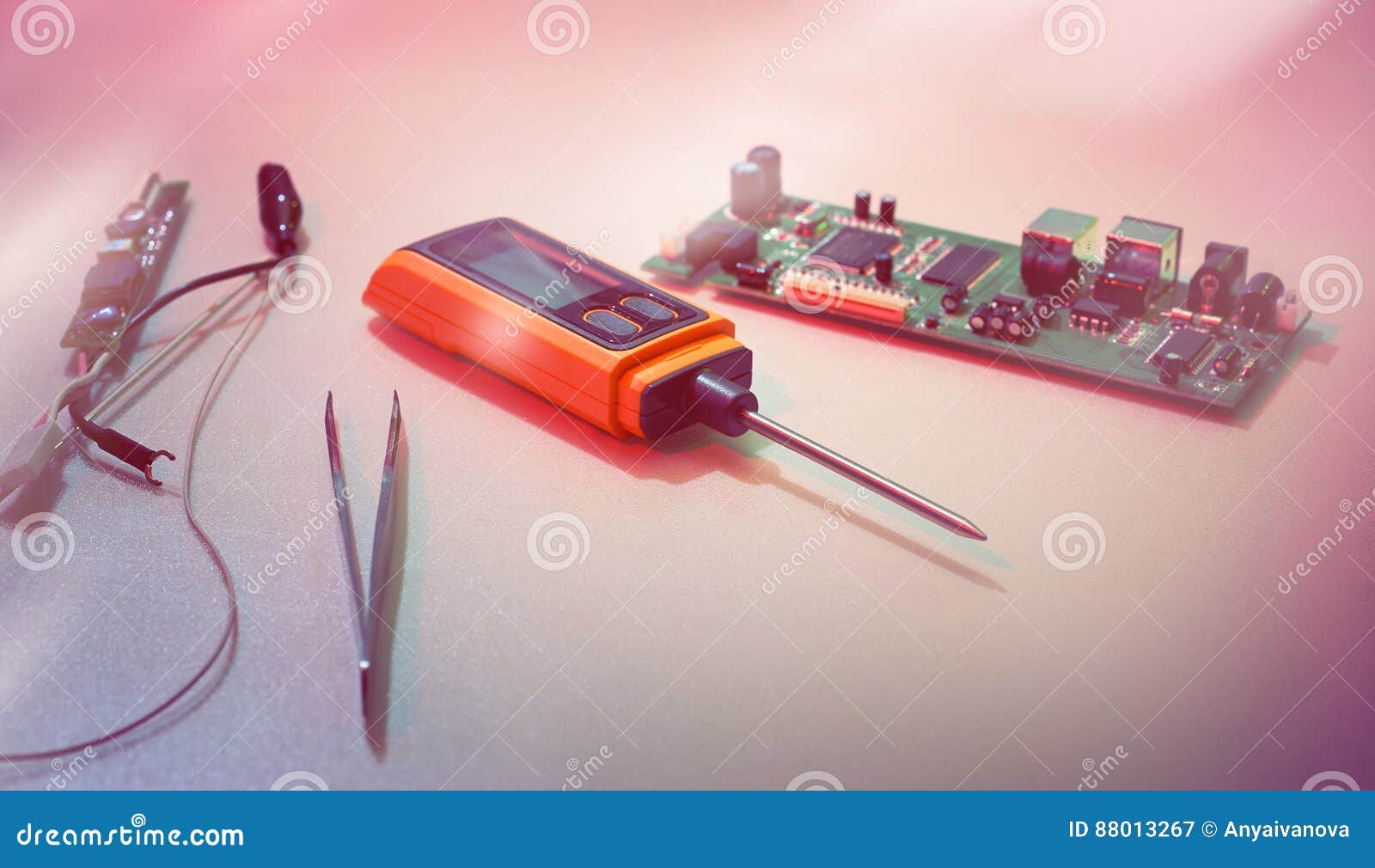 Tools for Examining and Reparing of Faulty Electronics Stock Image ...