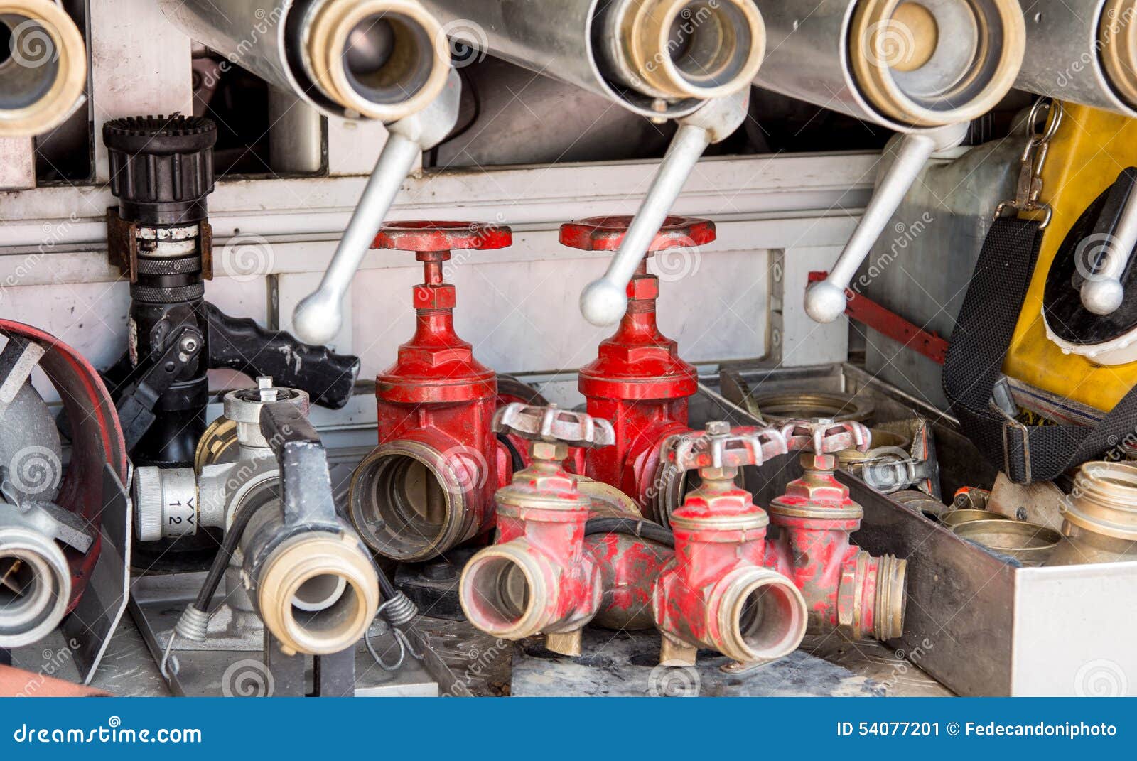 Tools of Firefighters To Fire Off Stock Image - Image of service ...