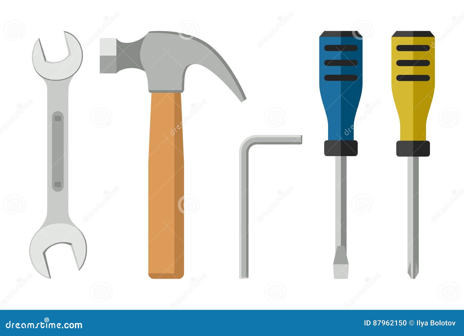Tools flat icon stock vector. Illustration of icon, style - 87962150