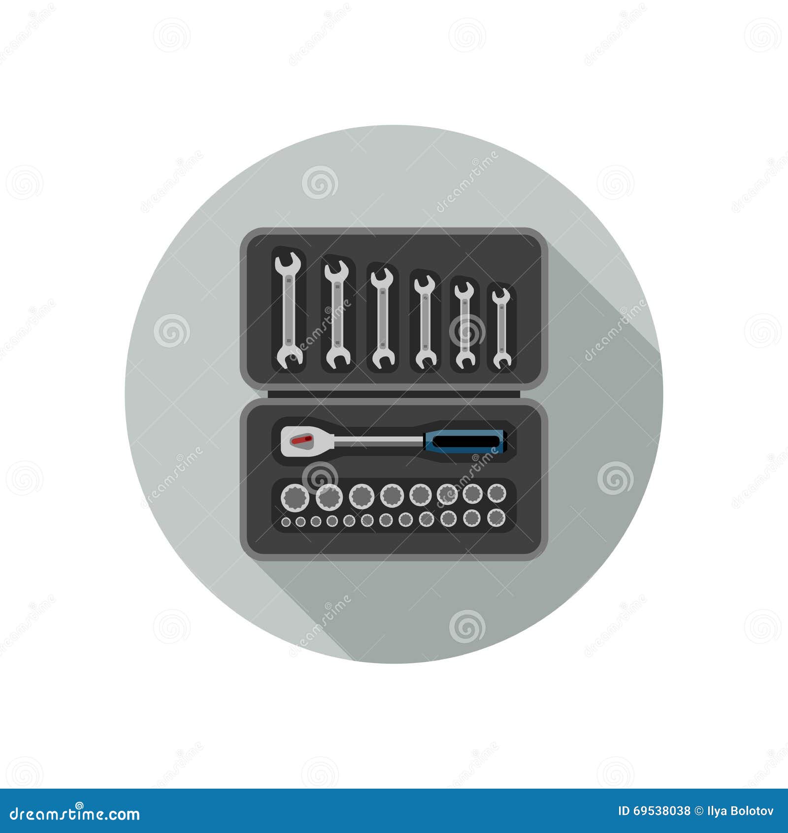Ratchet Sockets Icon. Doodle Hand Drawn Or Outline Icon Style Vector ...