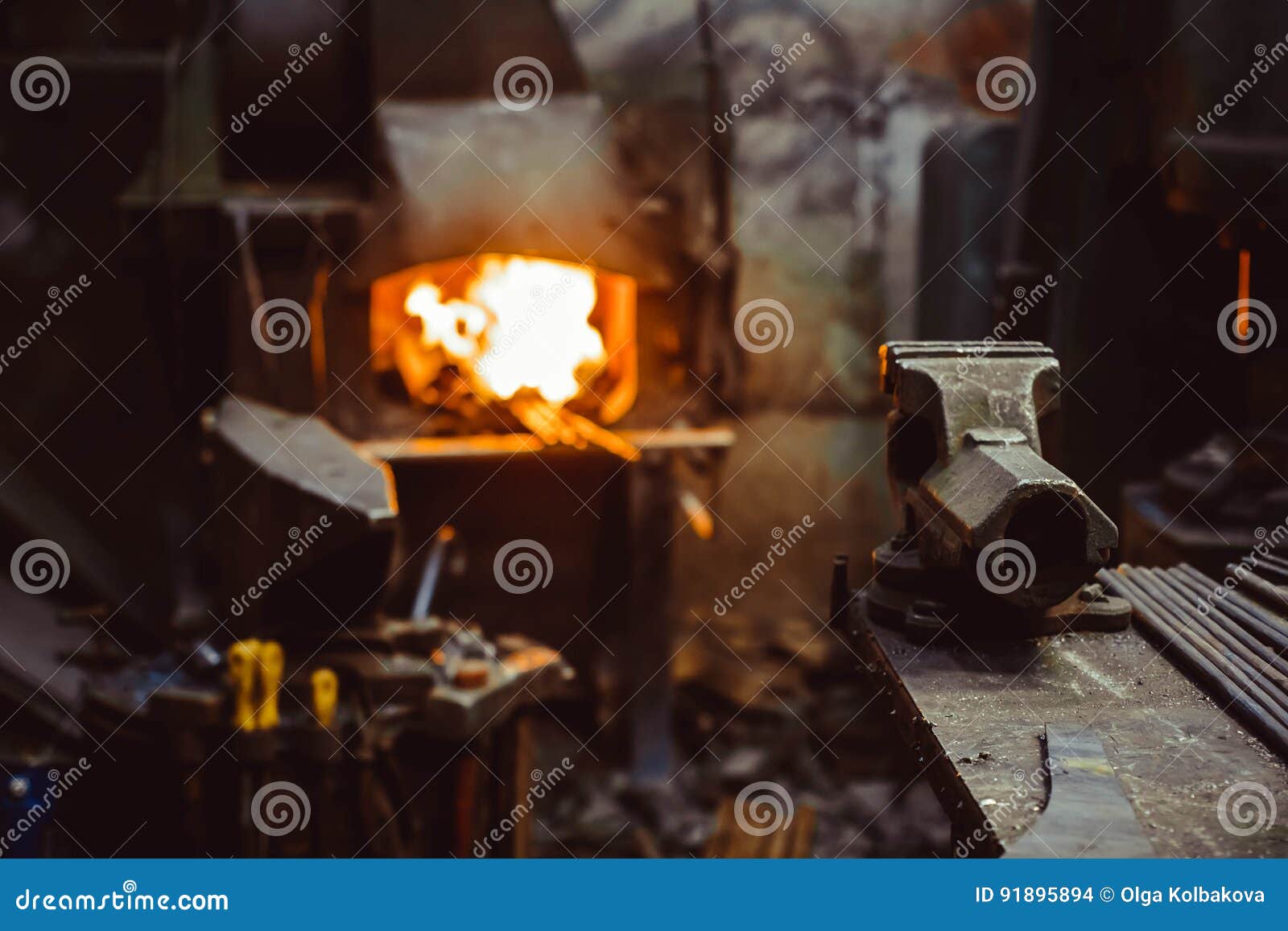 Tools in the forge stock photo. Image of alive, create - 91895894