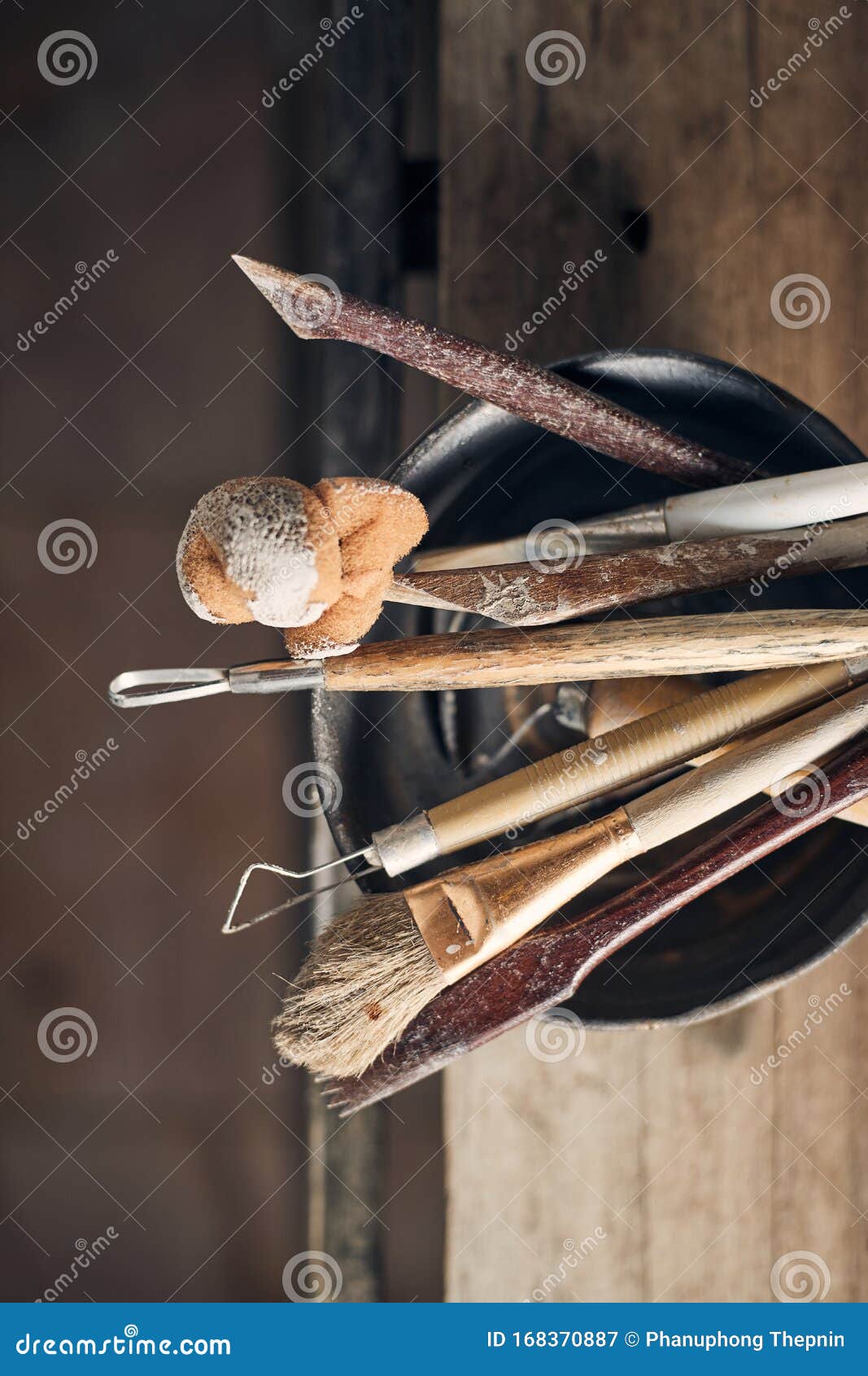 Tools for forming clay. stock image. Image of sculpt - 168370887