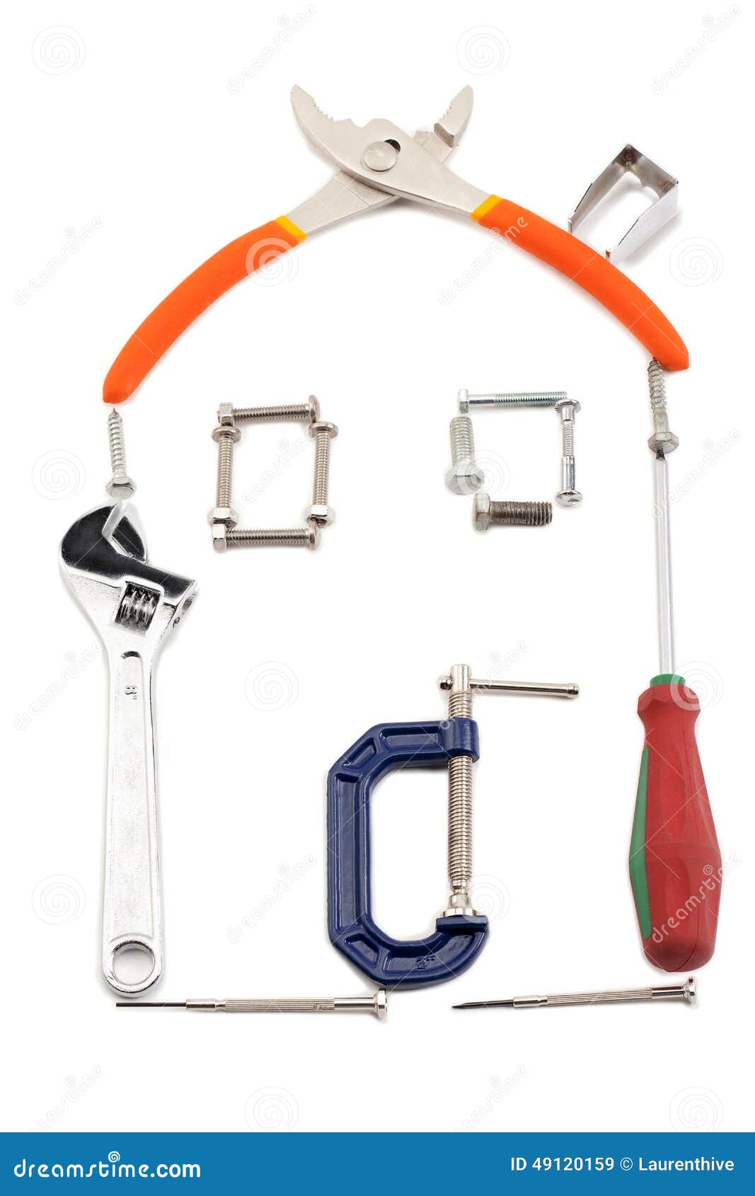 Tools Forming a Image of an House Stock Image - Image of building ...