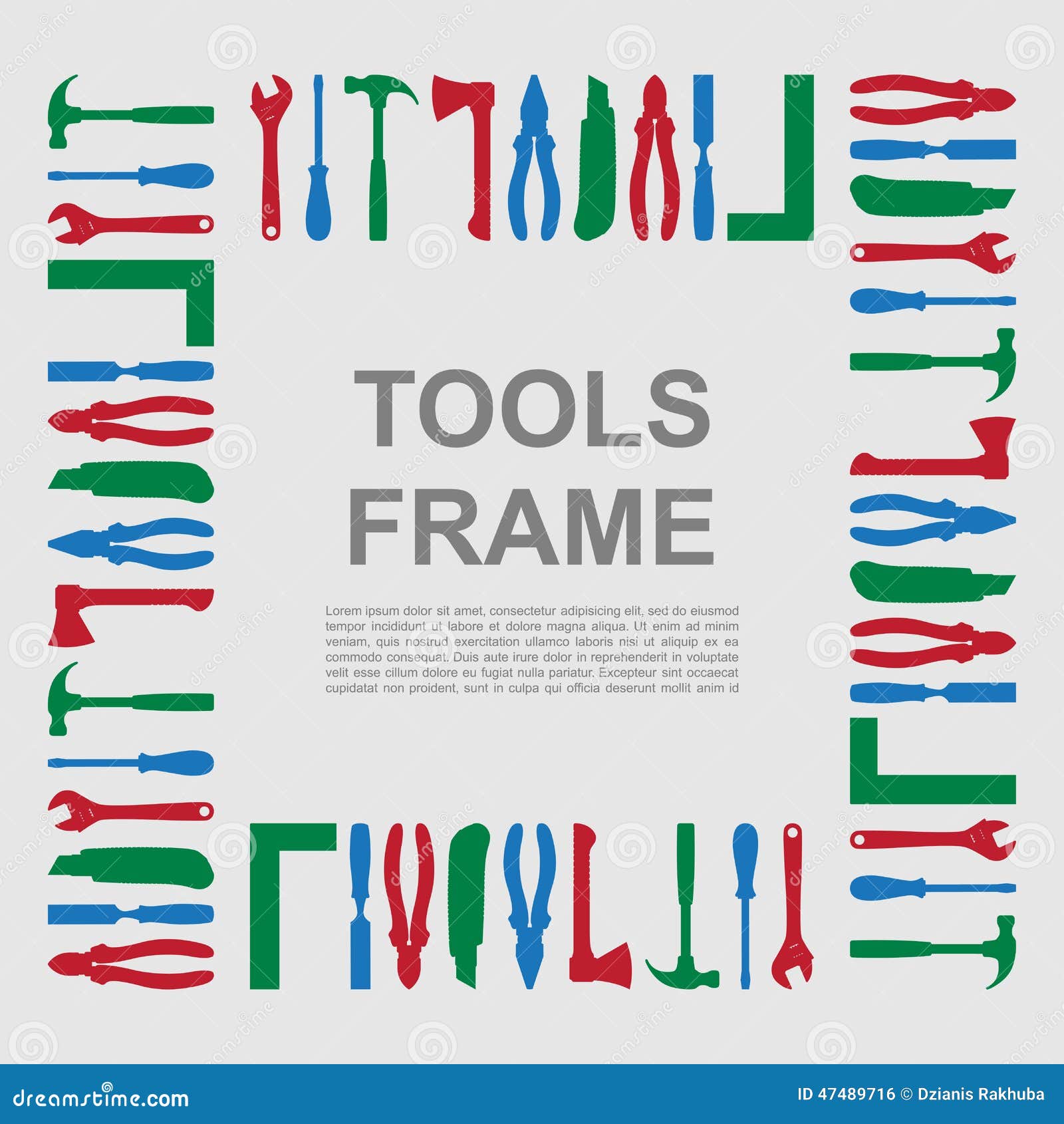 Tools frame stock vector. Illustration of print, equipment - 47489716