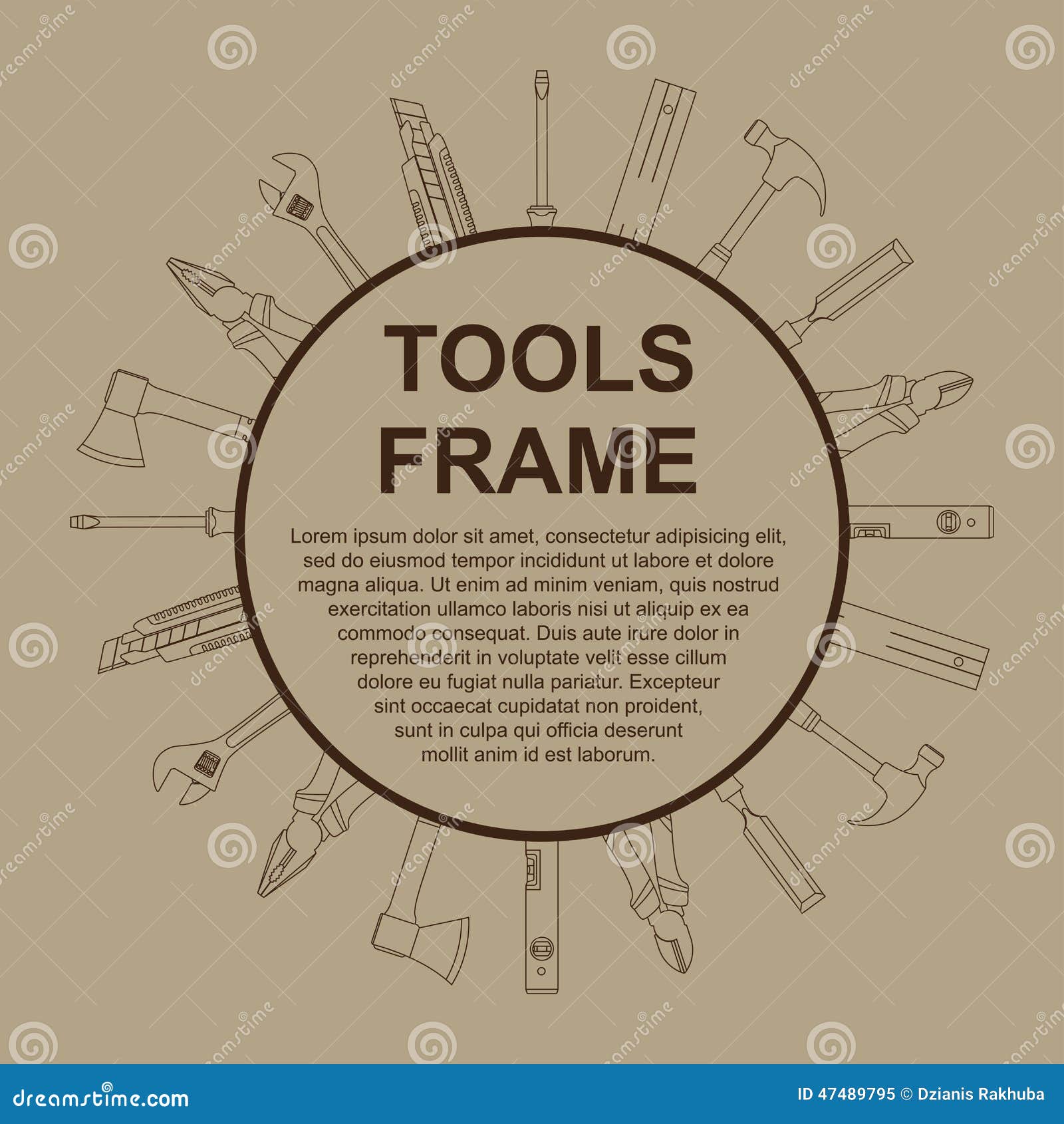 Tools frame stock vector. Illustration of ruler, house - 47489795