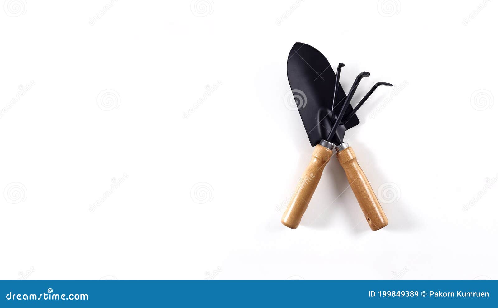 Tools Garden Shovel and Rake Isolated on White Stock Image - Image of ...
