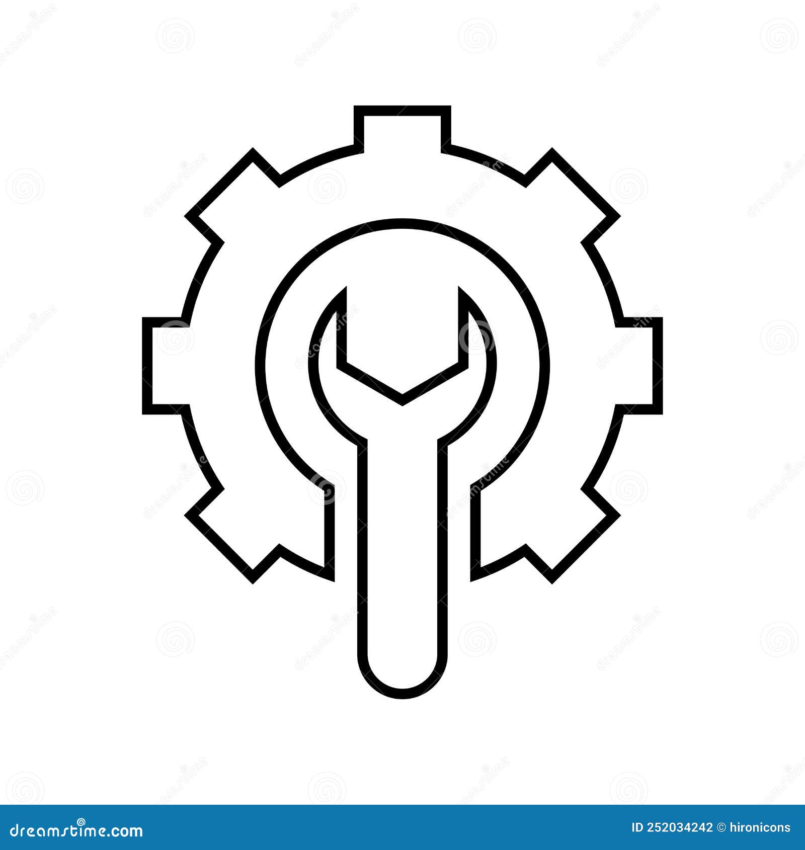 Tools, Gear, Business Outline Icon. Line Art Vector Stock Vector ...