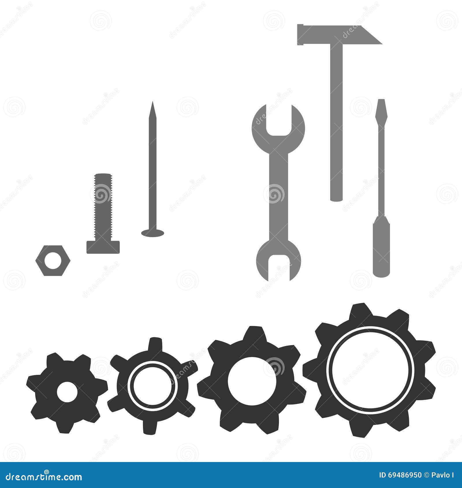 Tools and Gears Icon Illustration for Design Stock Vector ...