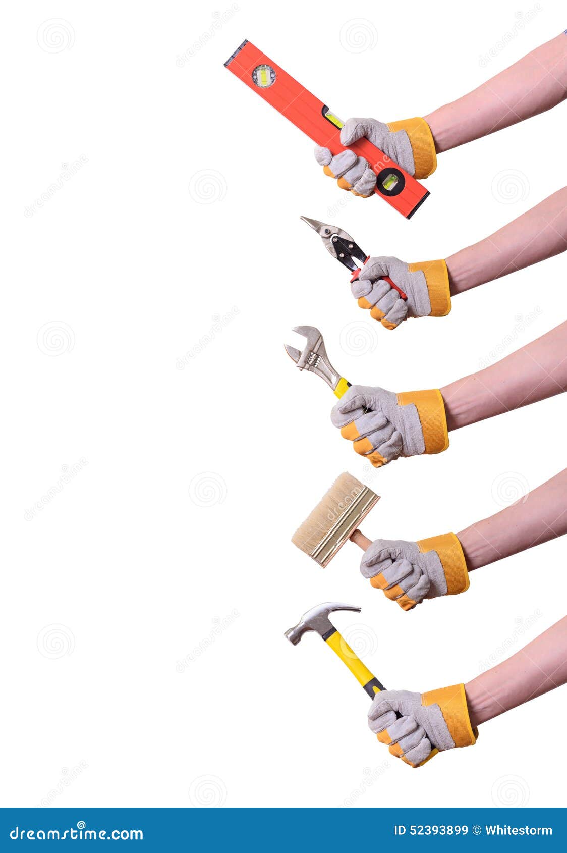 Tools in hand stock image. Image of driver, professional - 52393899