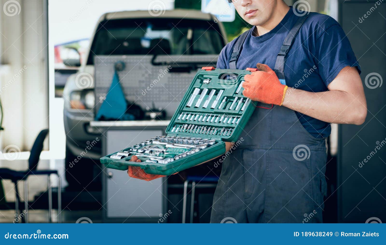 Tools at the Hands. Auto Repair Service. Stock Image - Image of ...